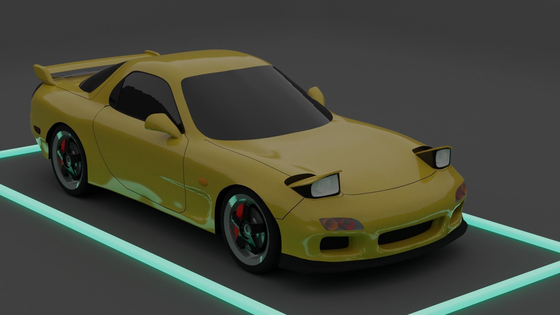 mazda rx7 3D model rigged | CGTrader
