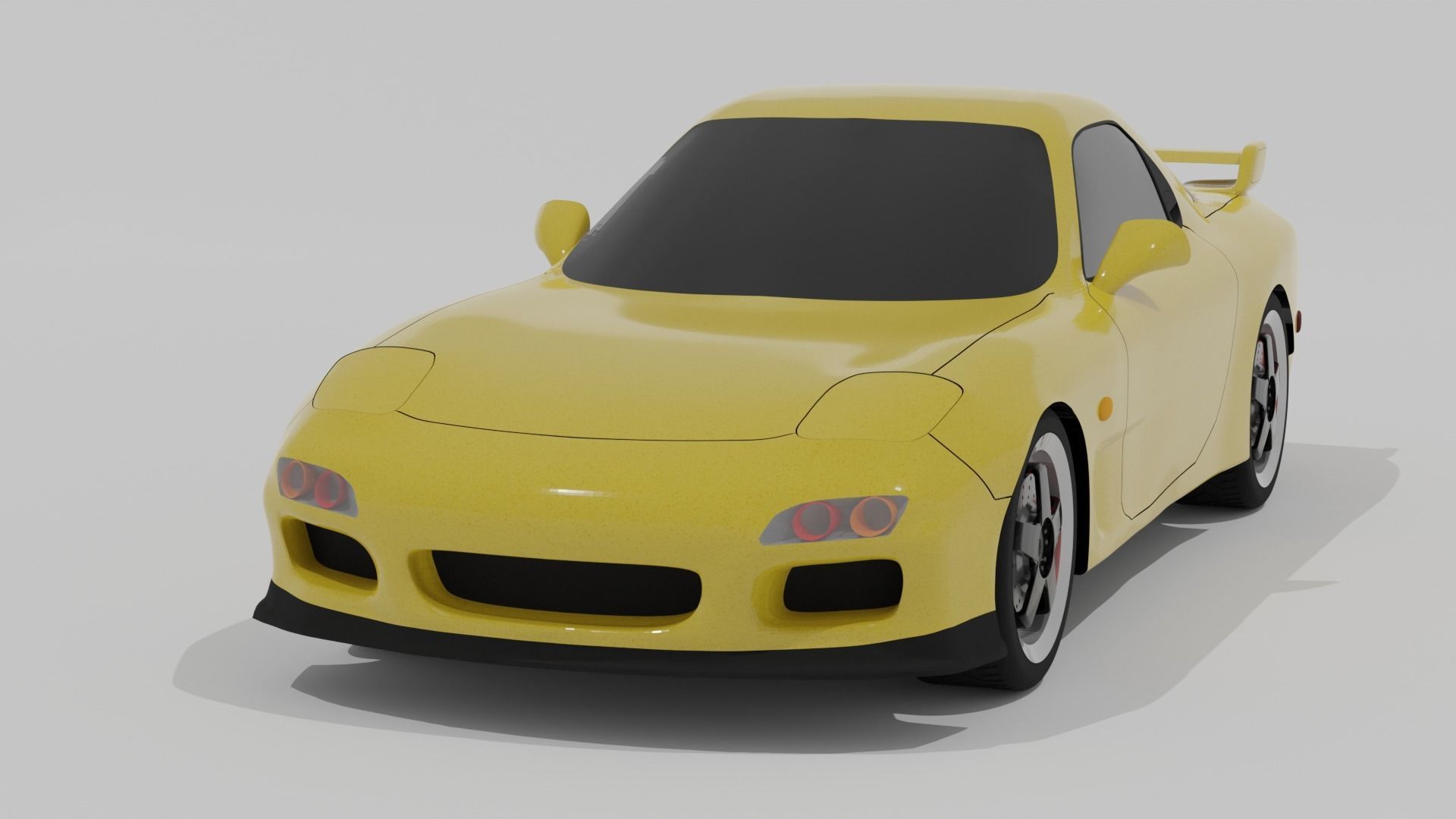 mazda rx7 3D model rigged | CGTrader