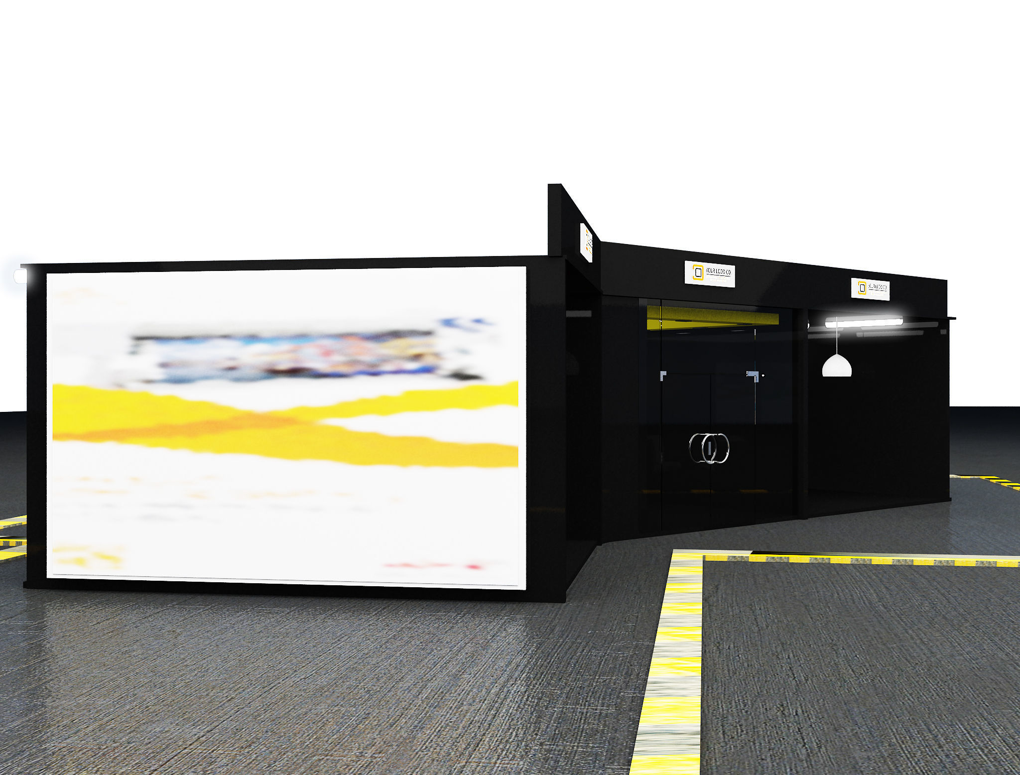 Car service entrance logo sign a612 3D model | CGTrader