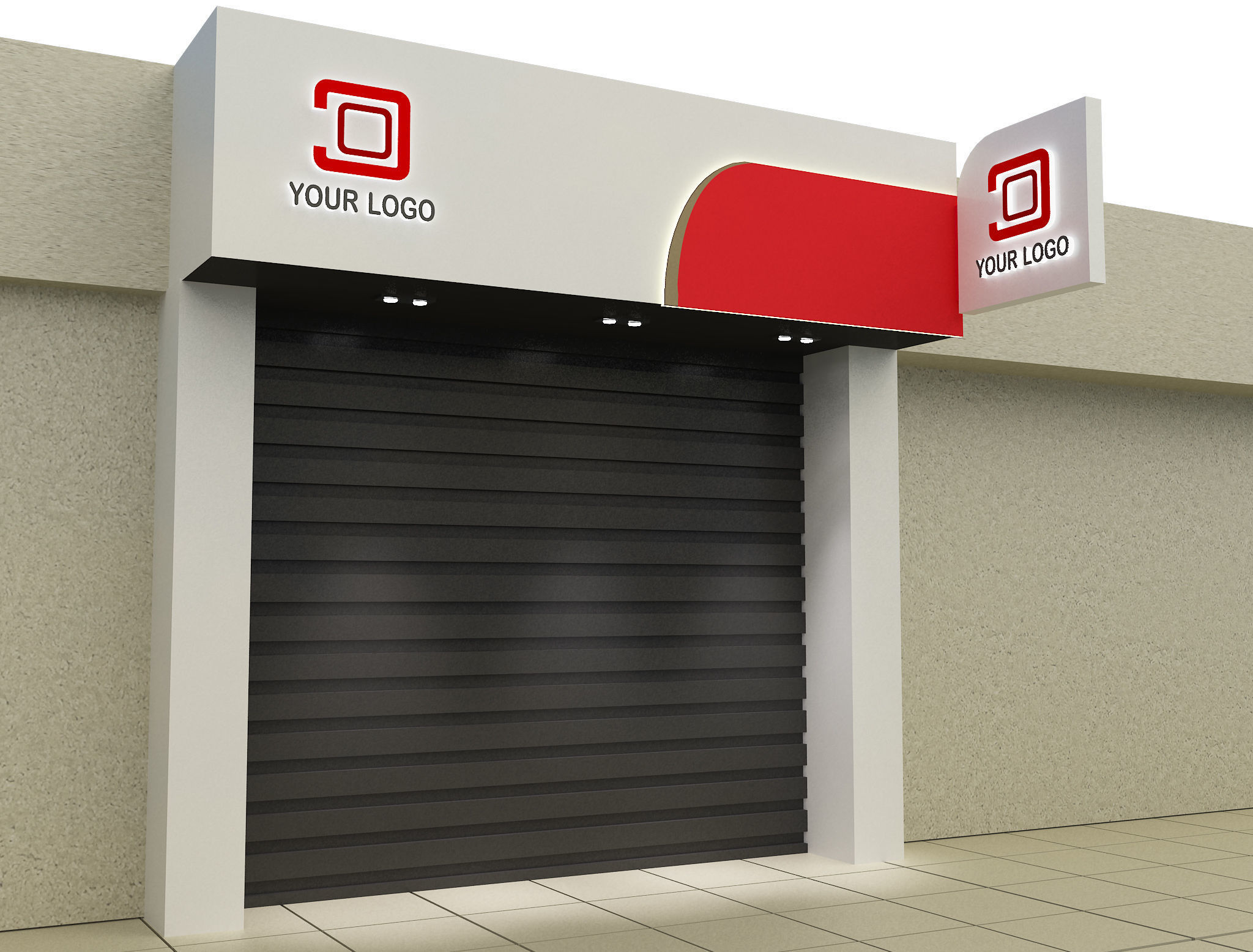Car service entrance logo sign a615c 3D model | CGTrader
