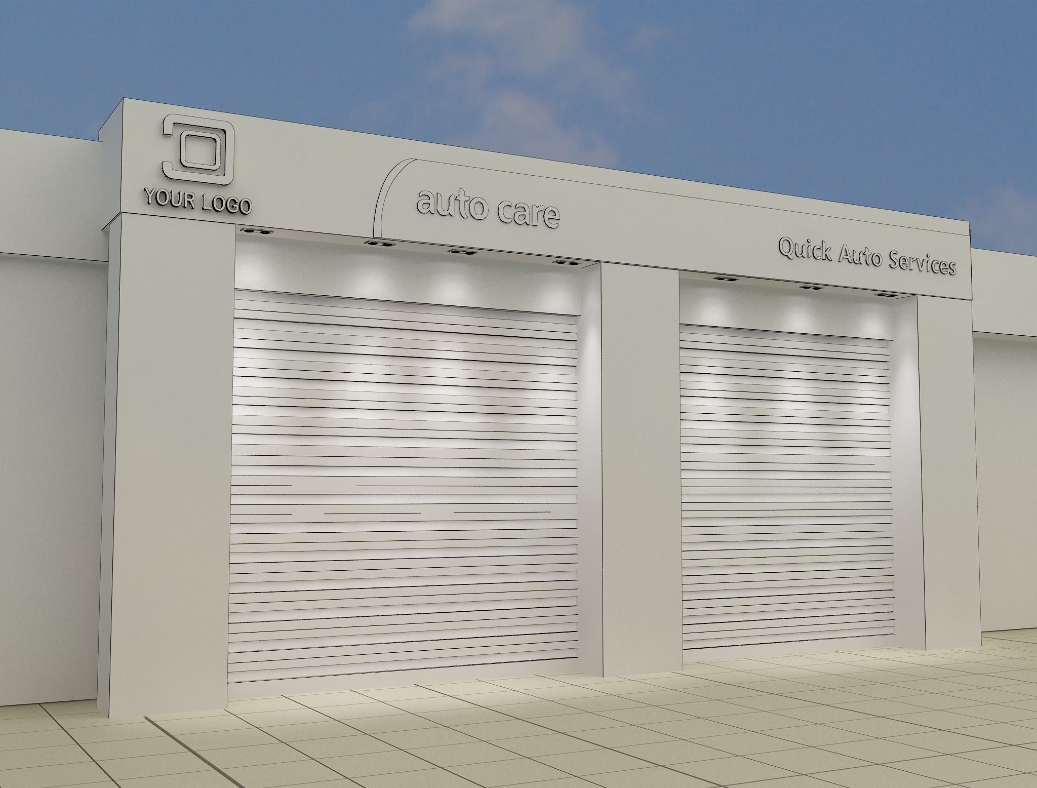 Car service entrance logo sign a615e 3D model | CGTrader