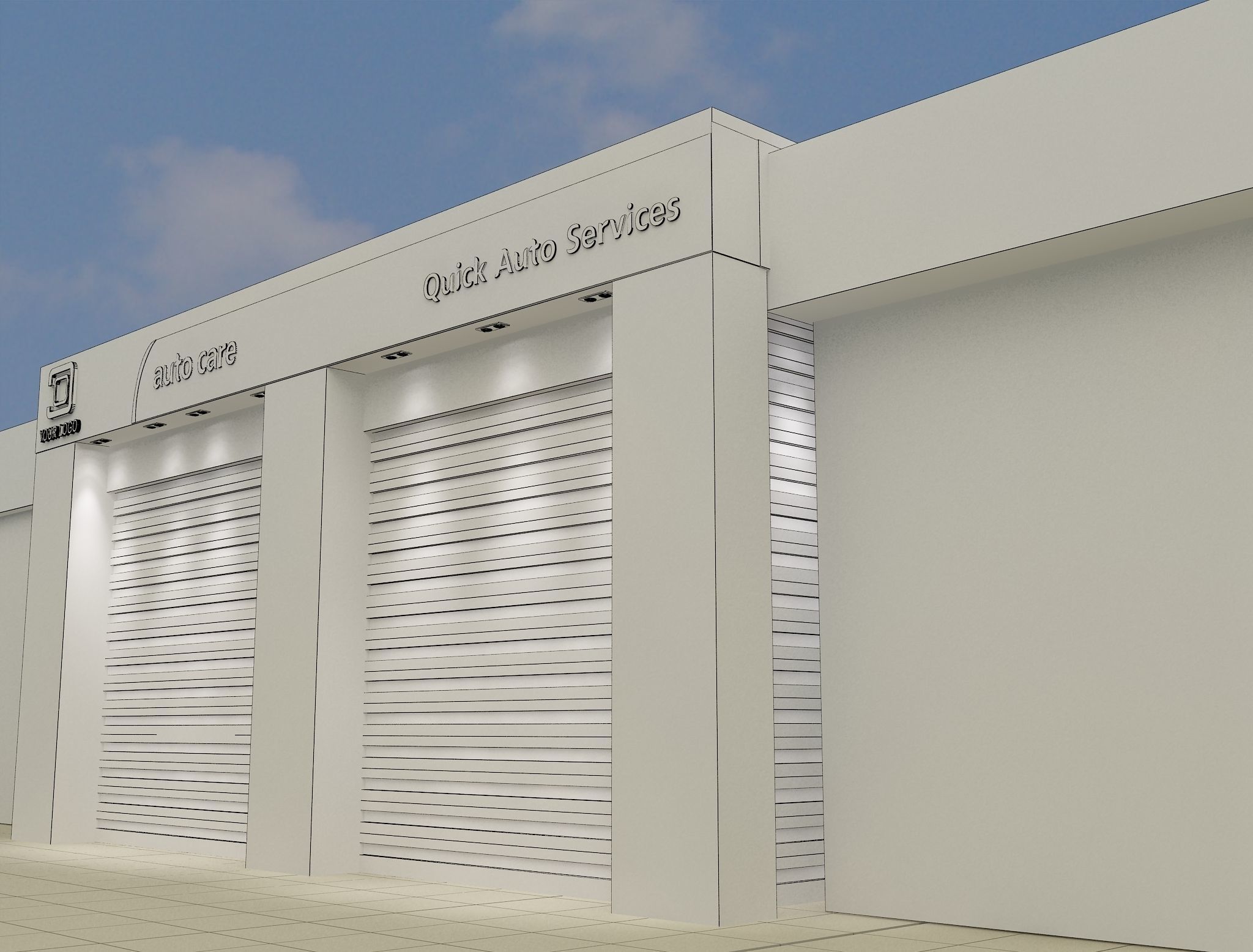 Car service entrance logo sign a615e 3D model | CGTrader