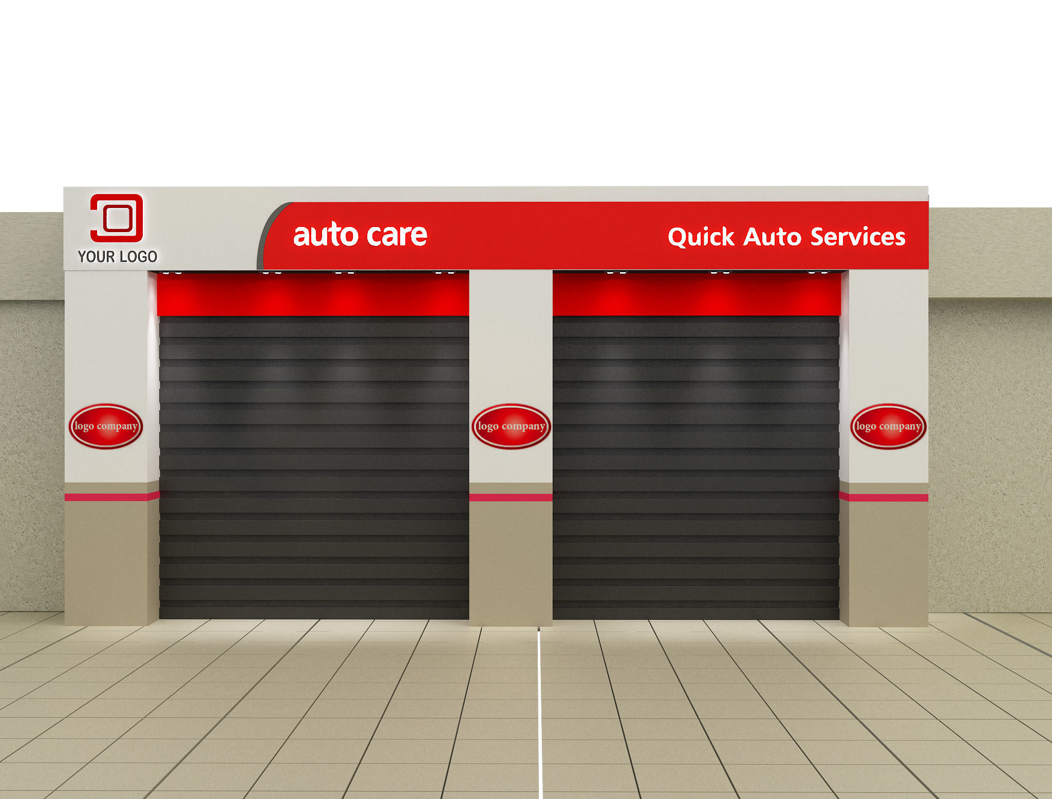 Car service entrance logo sign a615e 3D model | CGTrader