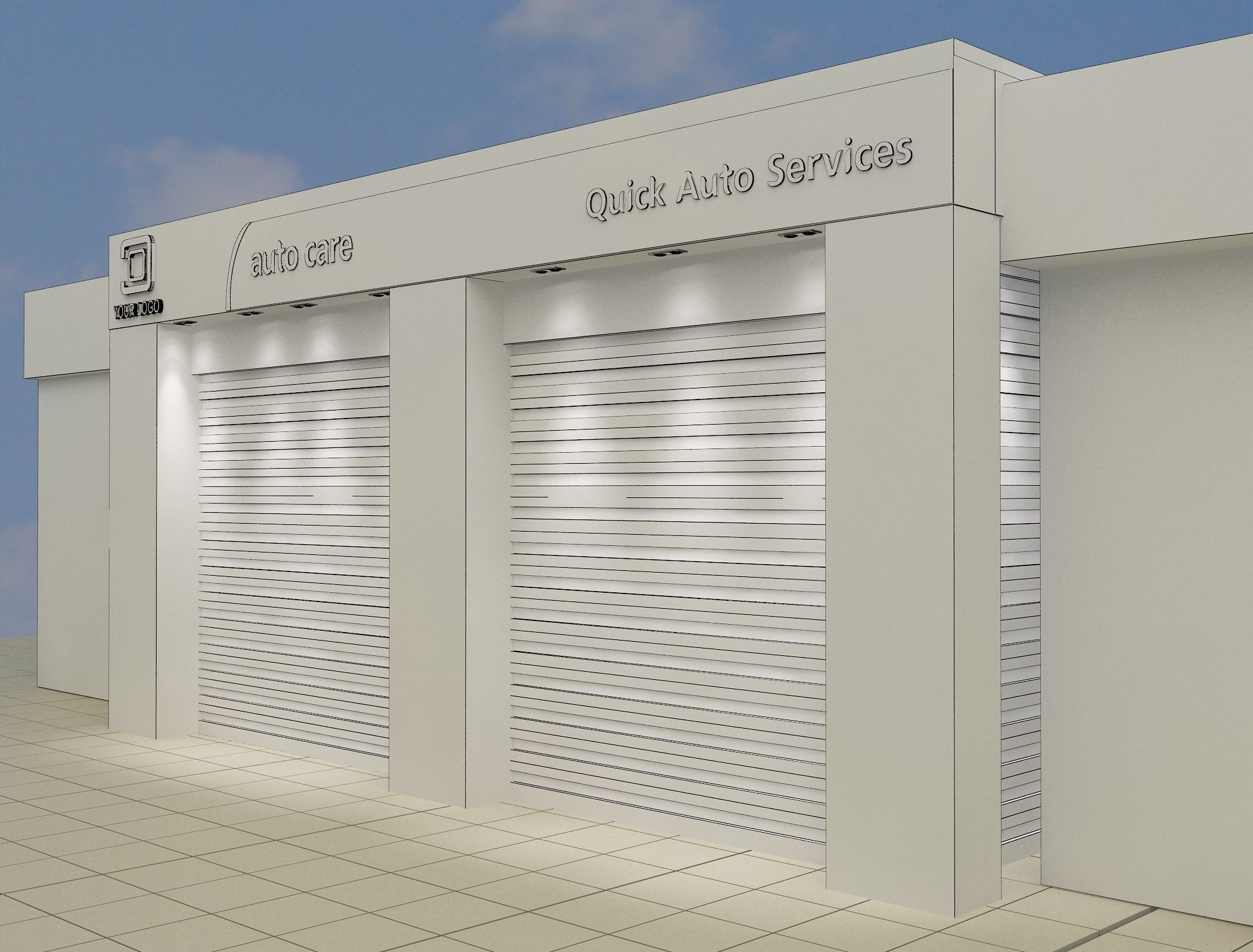Car service entrance logo sign a615e 3D model | CGTrader