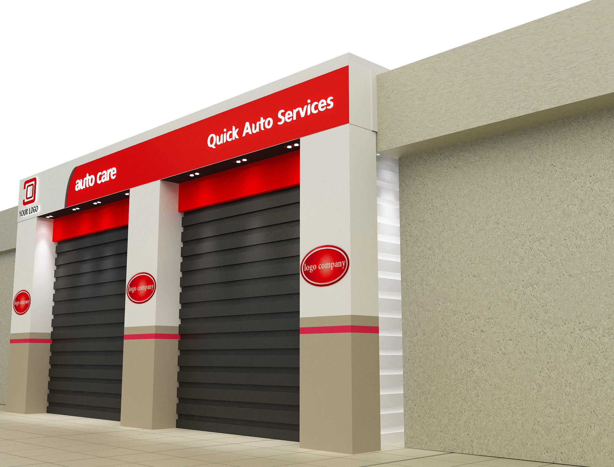 Car service entrance logo sign a615e 3D model | CGTrader