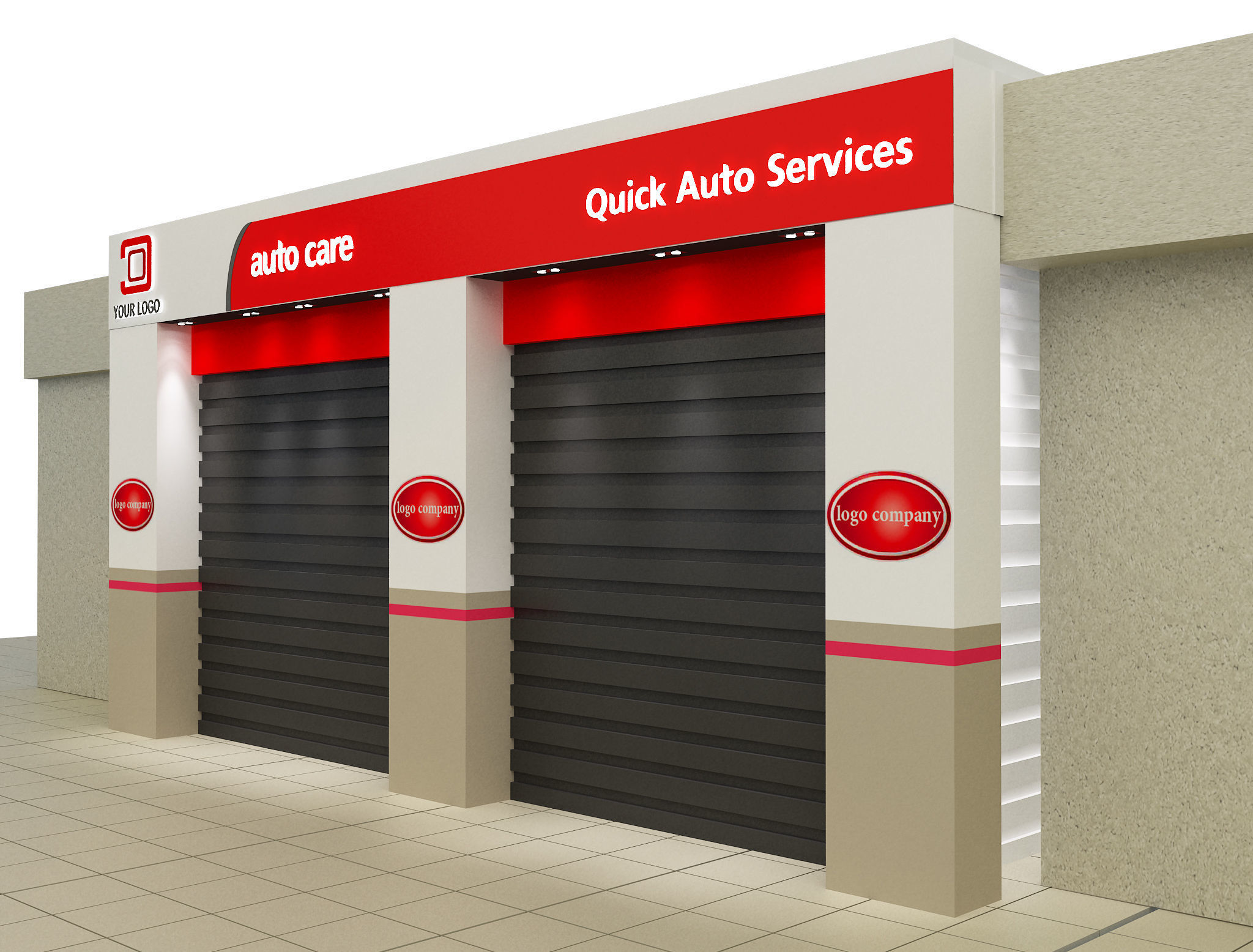 Car service entrance logo sign a615e 3D model | CGTrader
