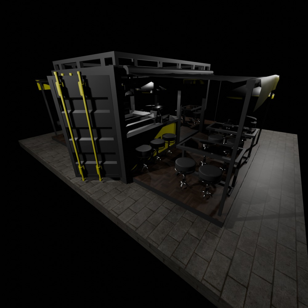 3D model Container Stall VR / AR / low-poly | CGTrader