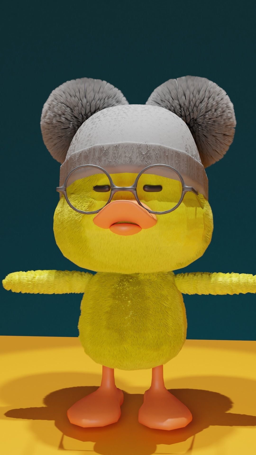Cute Duck Doll 3D model rigged | CGTrader
