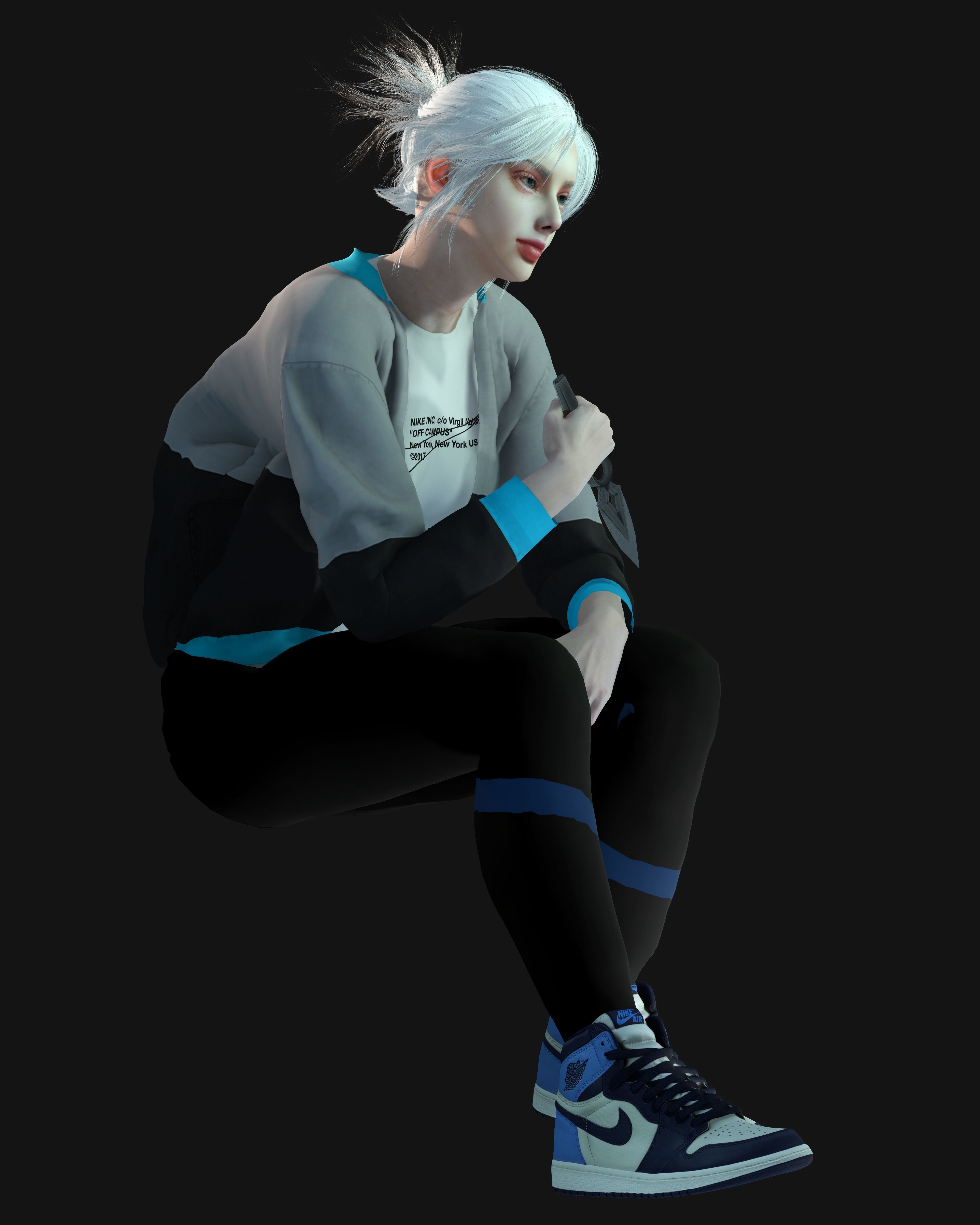 Valorant Jett Casual 3d Model Animated Rigged Cgtrader