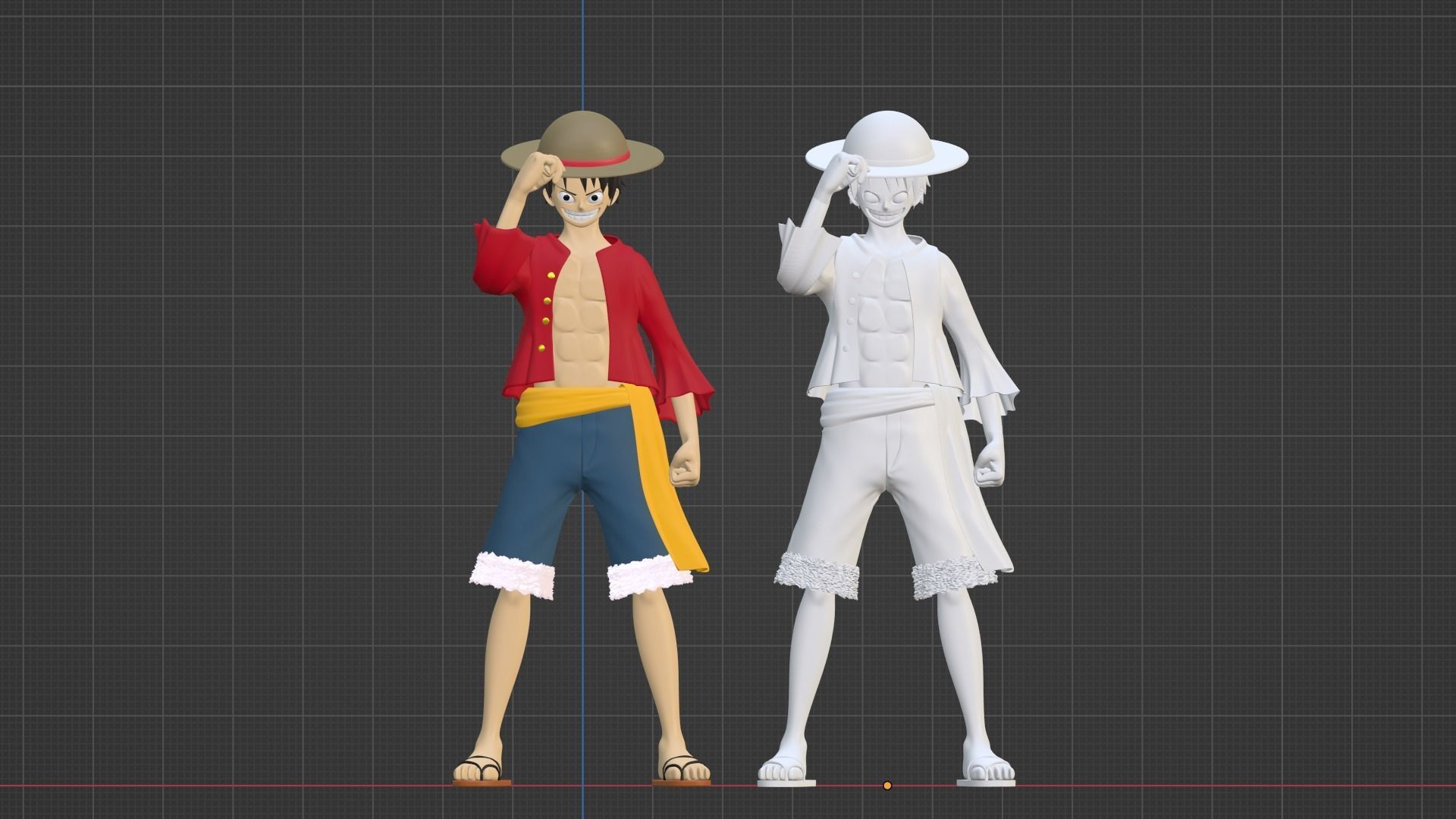 Monkey D Luffy 3D Model 3D model rigged | CGTrader
