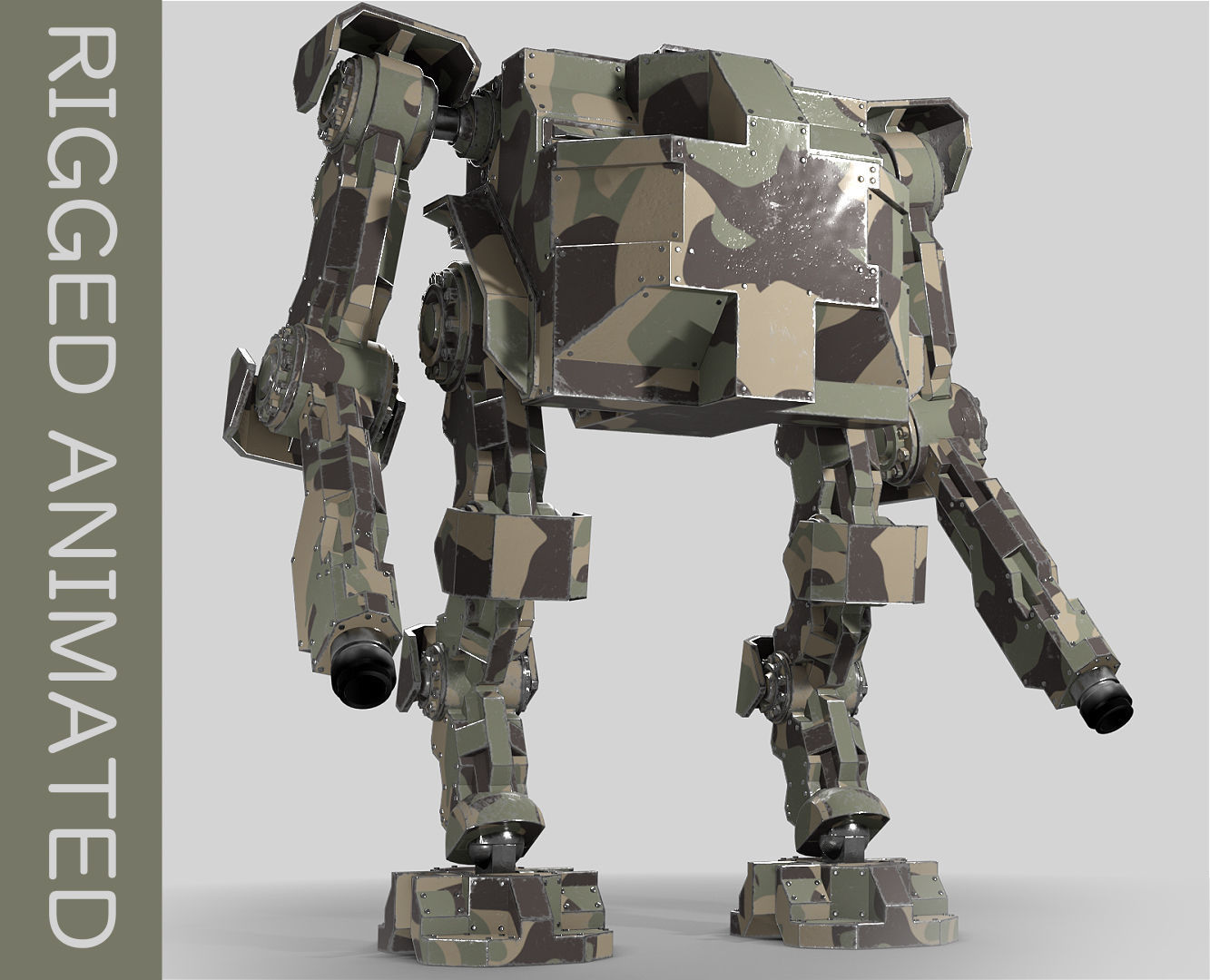 3D model Mech 05 - Defender VR / AR / low-poly | CGTrader