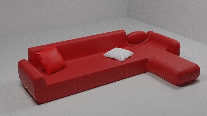 3D model Red Sofa VR / AR / low-poly | CGTrader