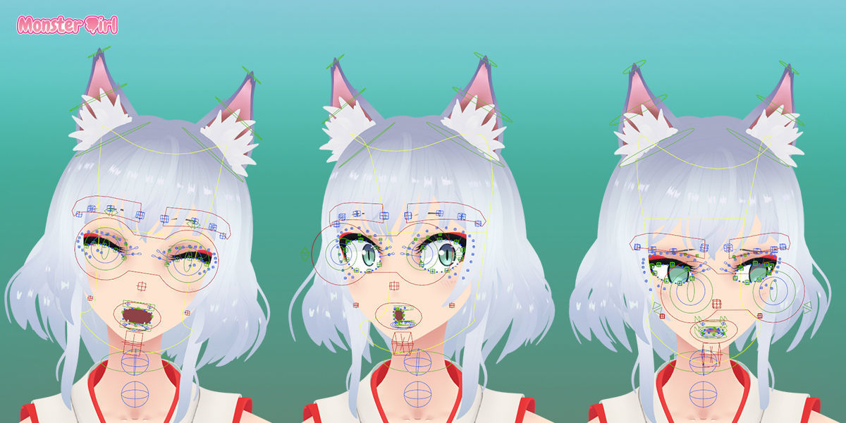 Monster Girl Inari 3D model rigged | CGTrader