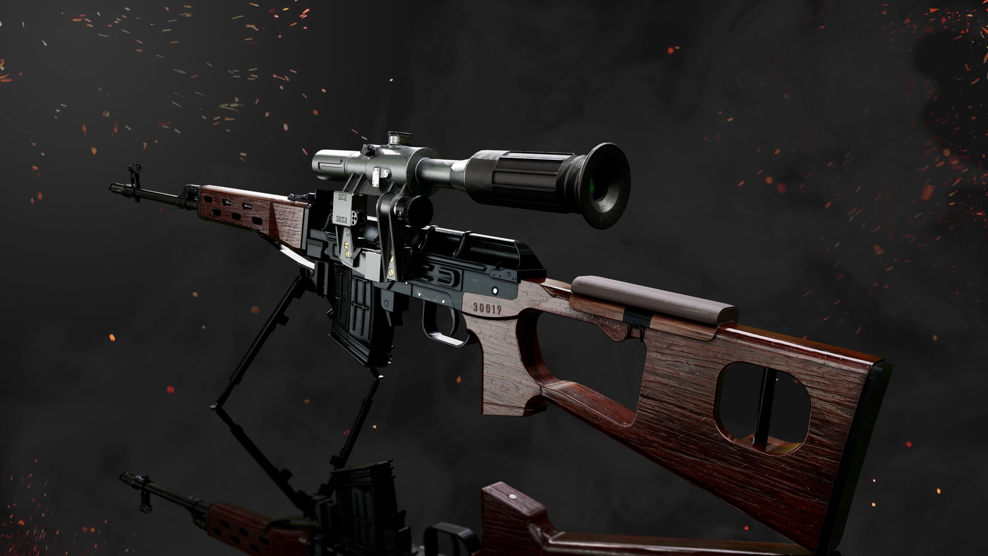 3D model SVD Dragunov sniper rifle game ready PBR VR / AR / low-poly | CGTrader