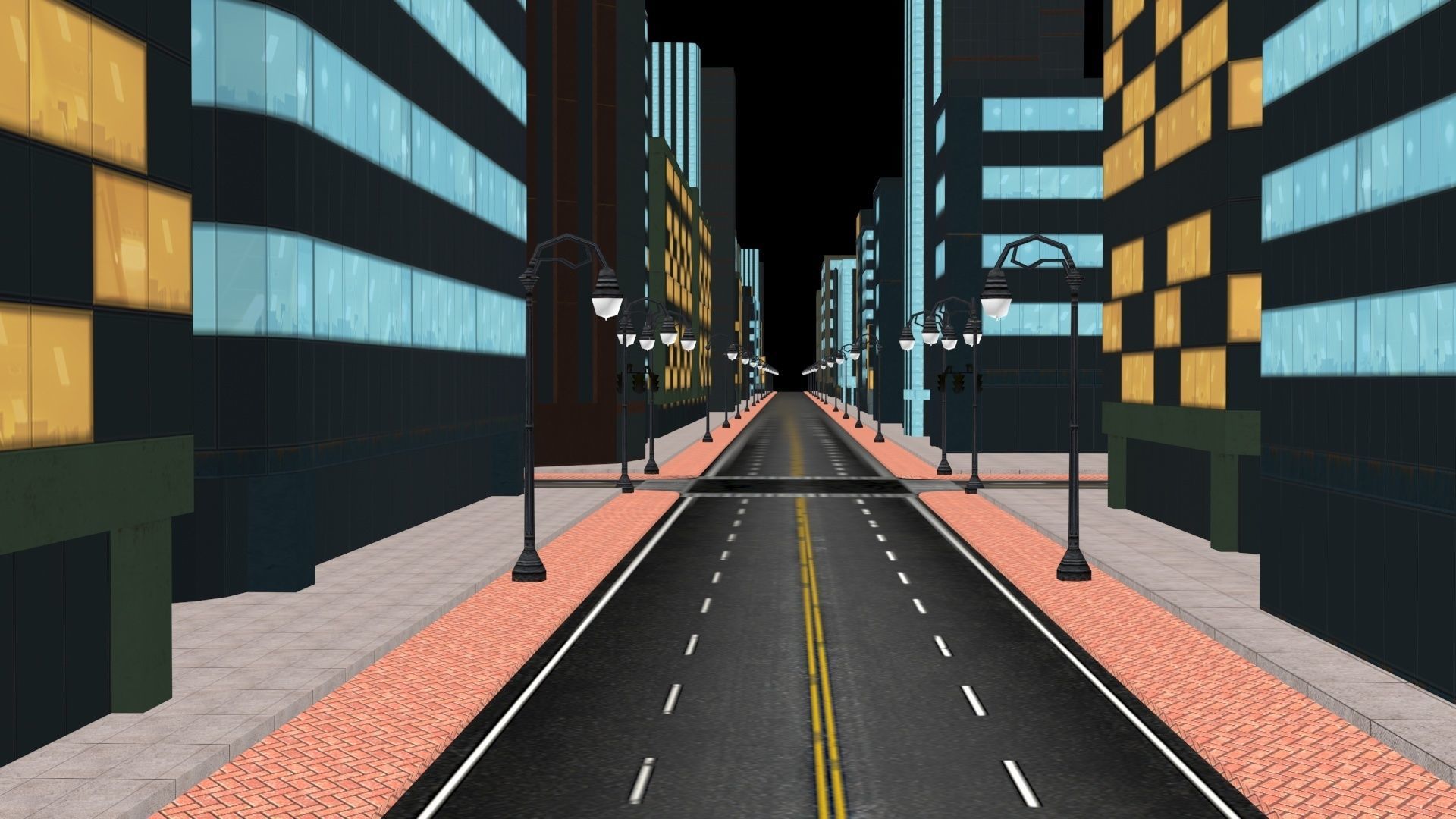 3D model Night Racing Kit 3D Model with City Lights 2025 VR / AR / low ...