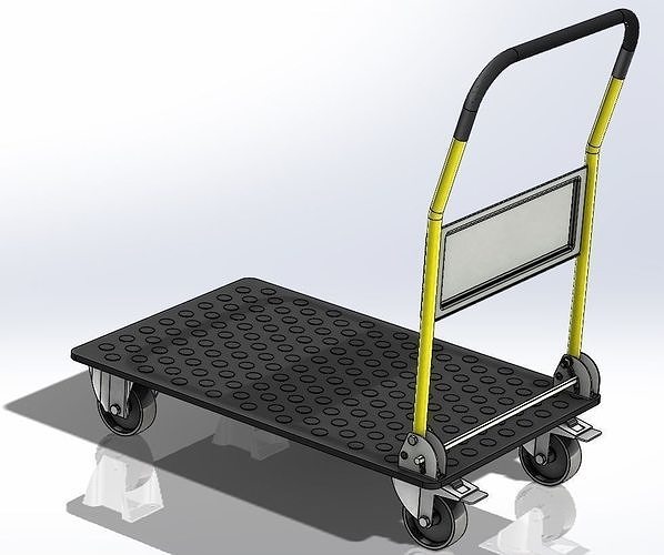 Foldable platform on wheels - Transport cart 3D model | CGTrader
