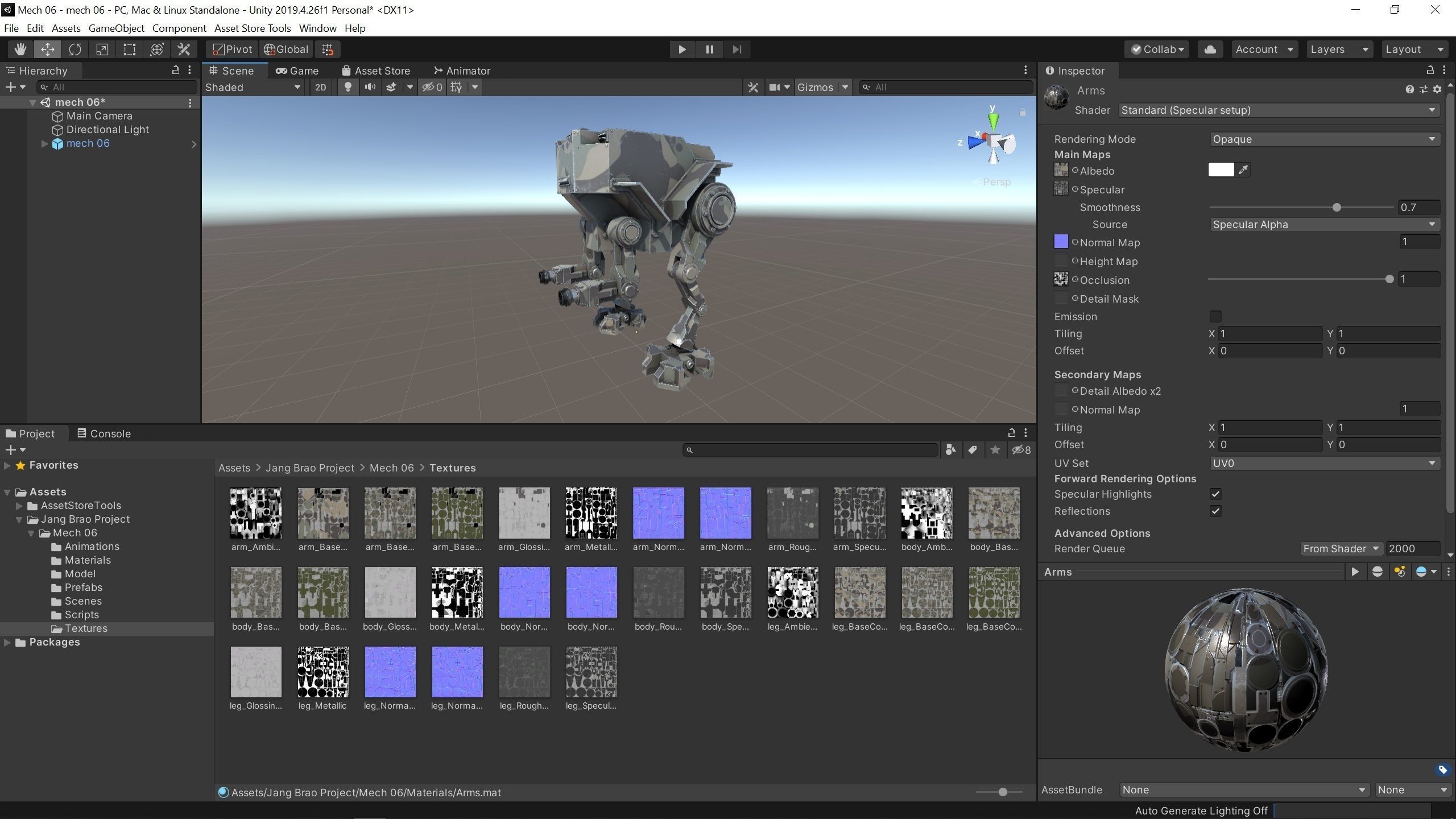 3D model Mech 06 - Raptor VR / AR / low-poly | CGTrader