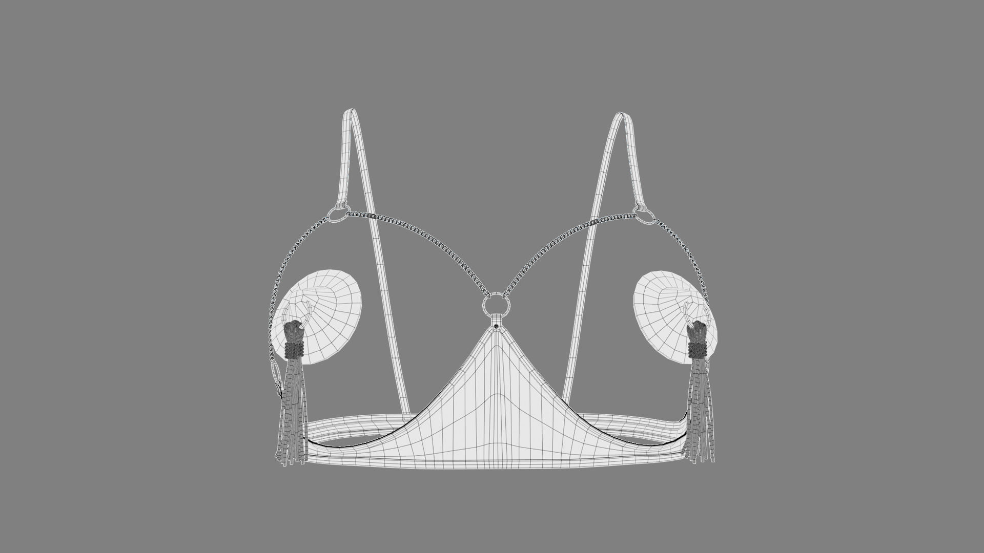 Lingerie bra with two straps 3D model | CGTrader