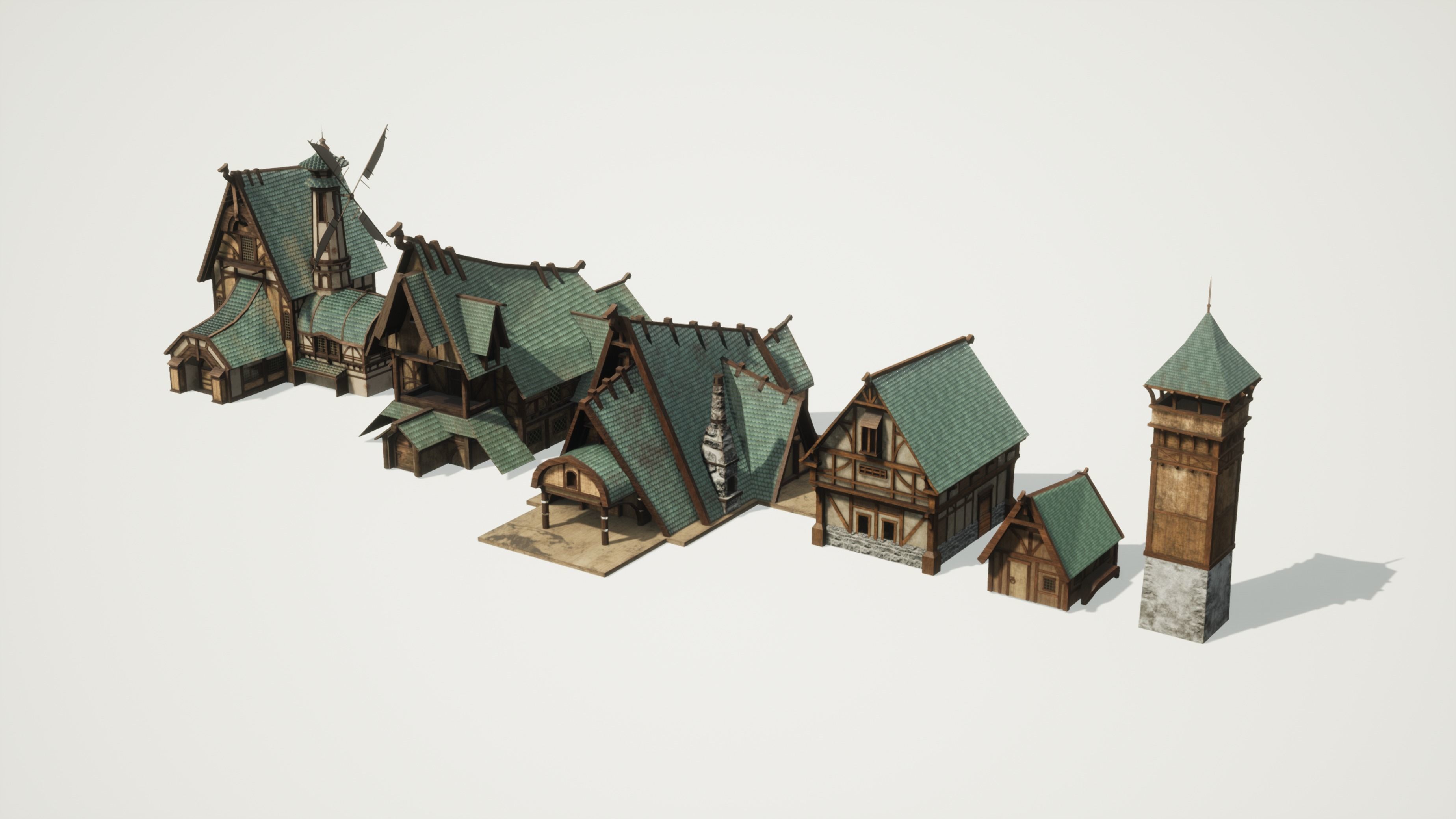 3D model Medieval High Quality Vikings Fantasy House Pack VR / AR / low-poly | CGTrader