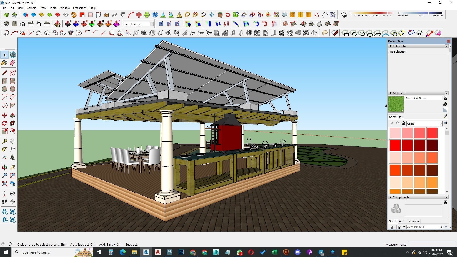 Tiki bar backyard design render in lumion 3D model | CGTrader
