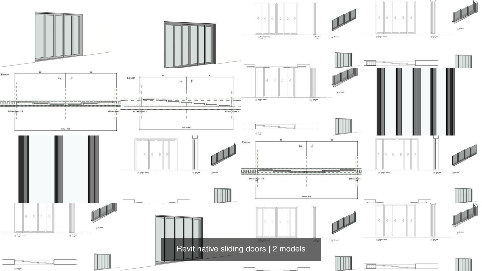 Revit native sliding doors 3D Model Collection | CGTrader