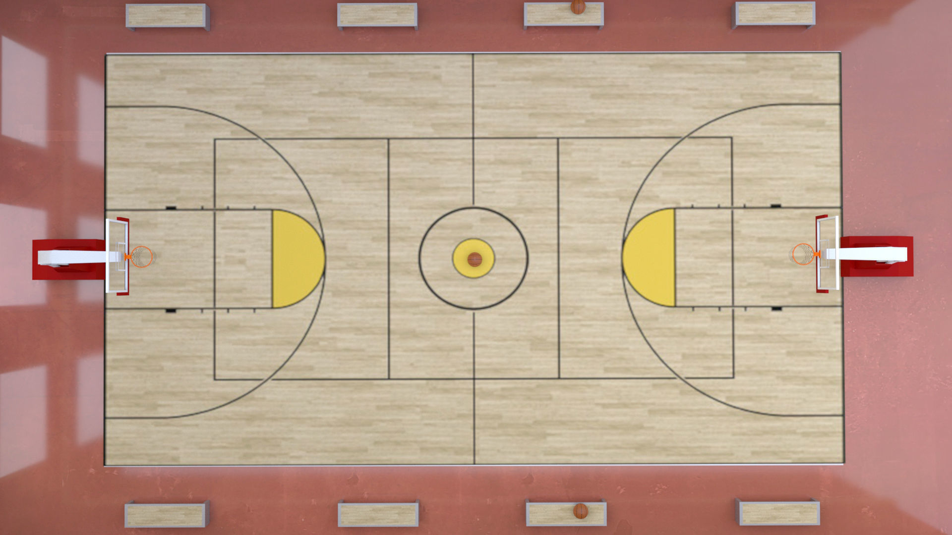 3D model Baketball Court VR / AR / low-poly | CGTrader