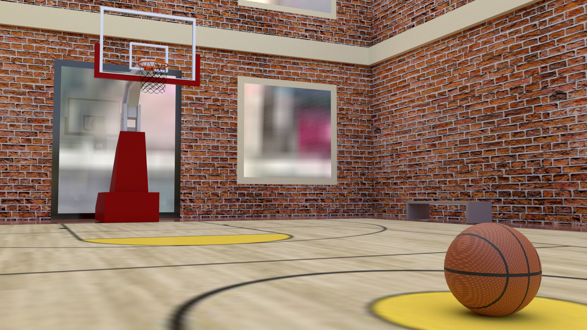 3D model Baketball Court VR / AR / low-poly | CGTrader