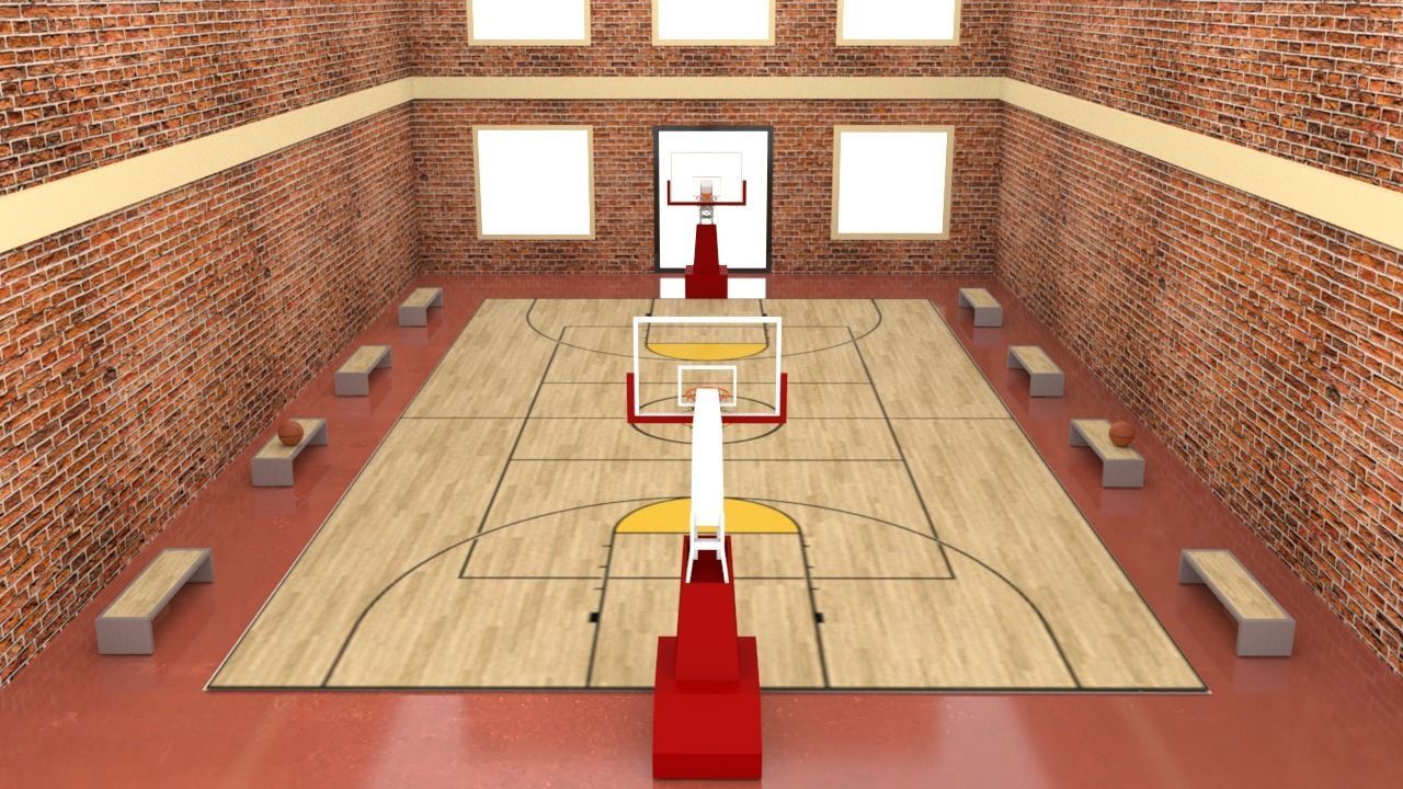 3D model Baketball Court VR / AR / low-poly | CGTrader