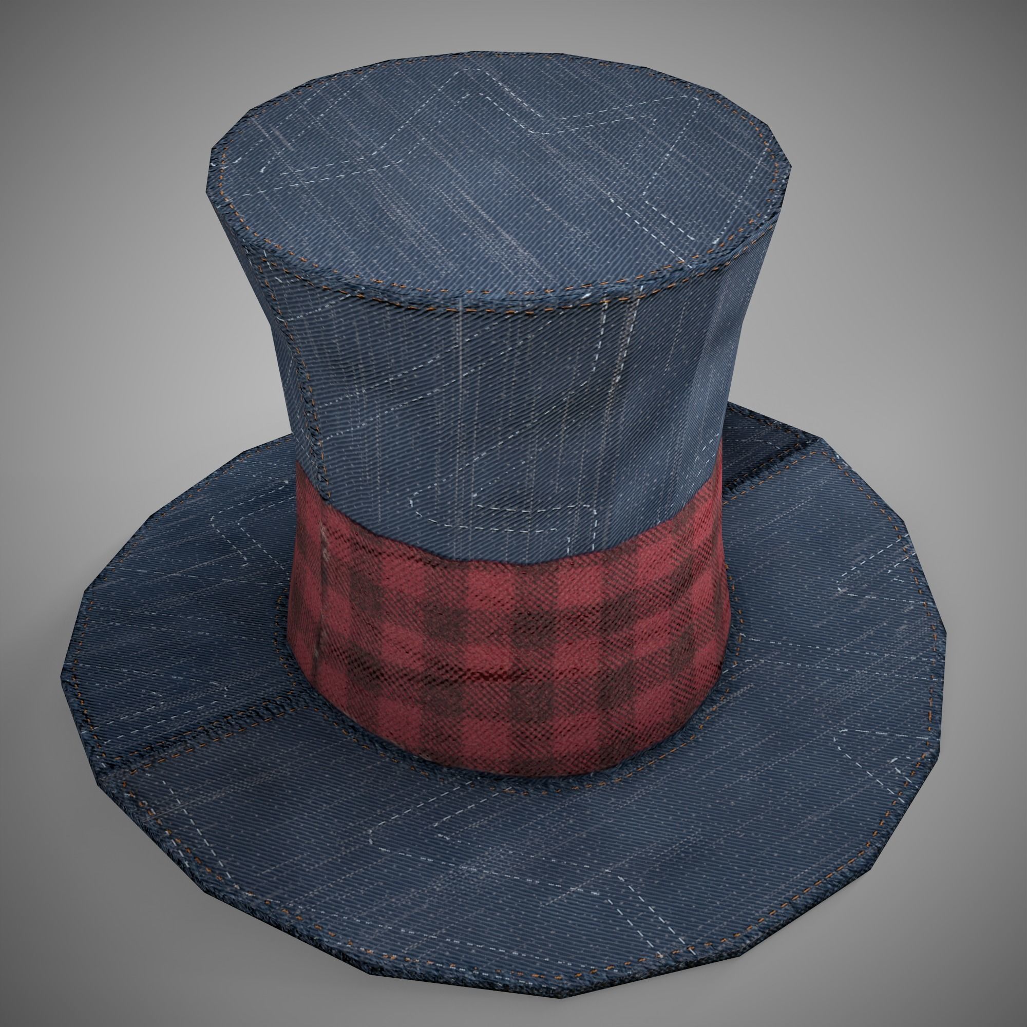 3D model The is a low-poly 3D model Hats with three different textures ...