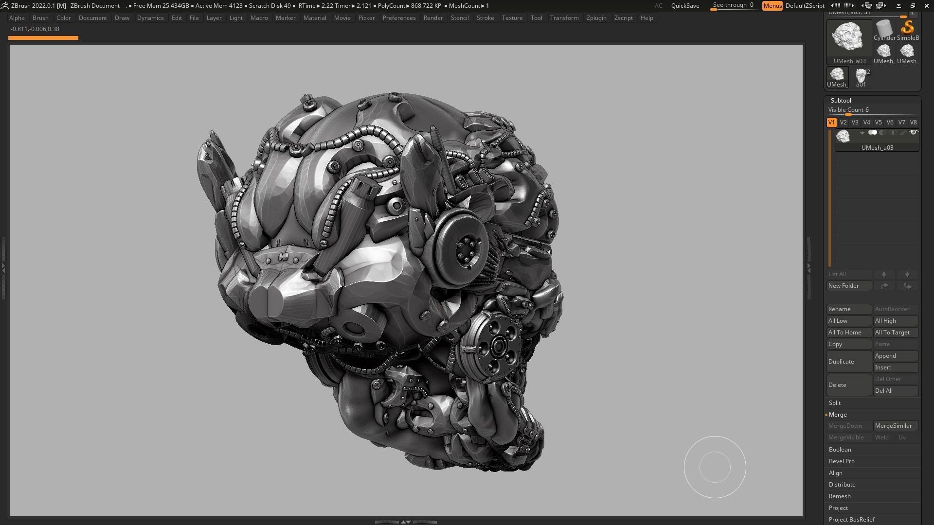 skull robot head a01 3d print model 3D model 3D printable | CGTrader