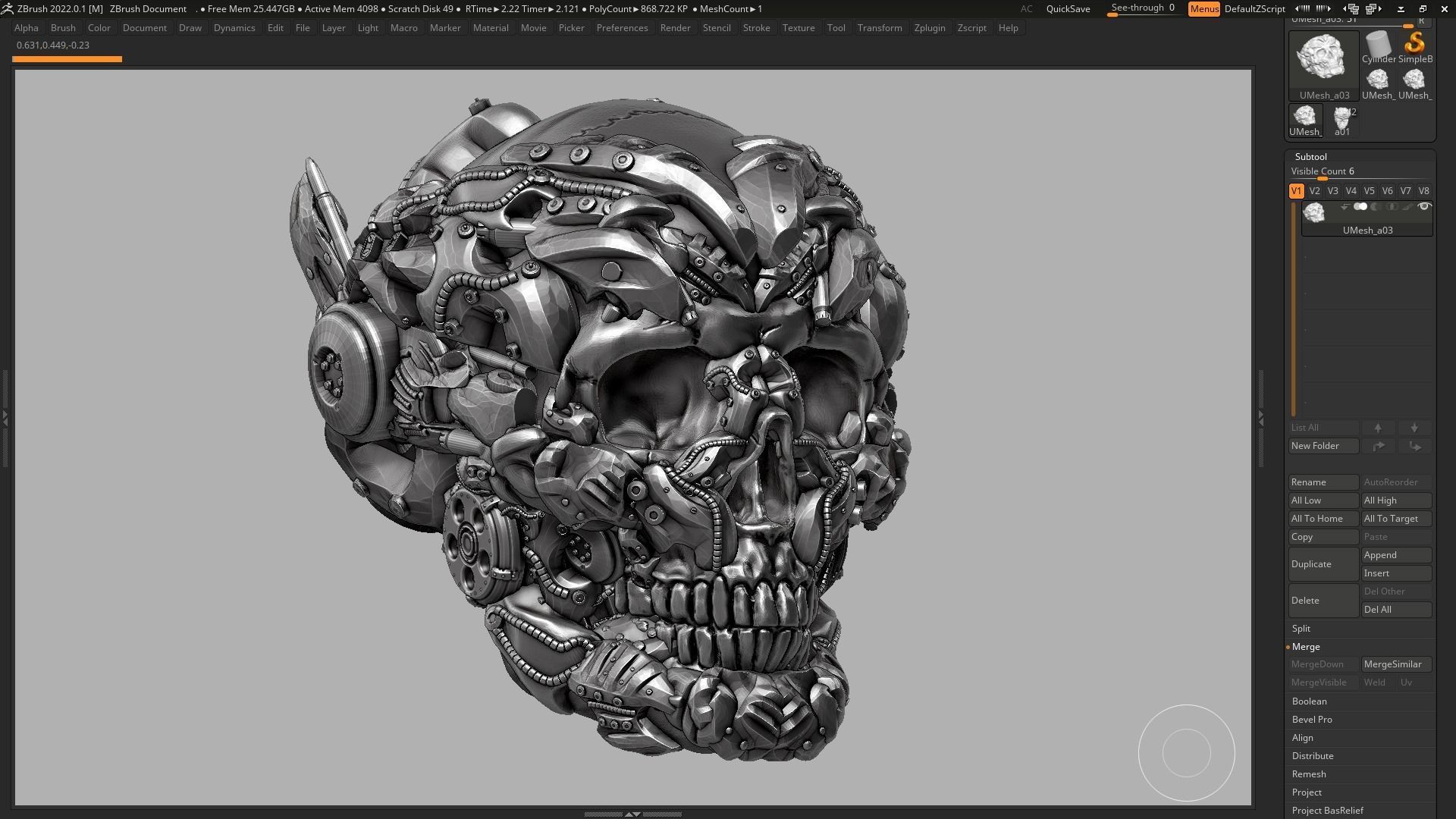 skull robot head a01 3d print model 3D model 3D printable | CGTrader