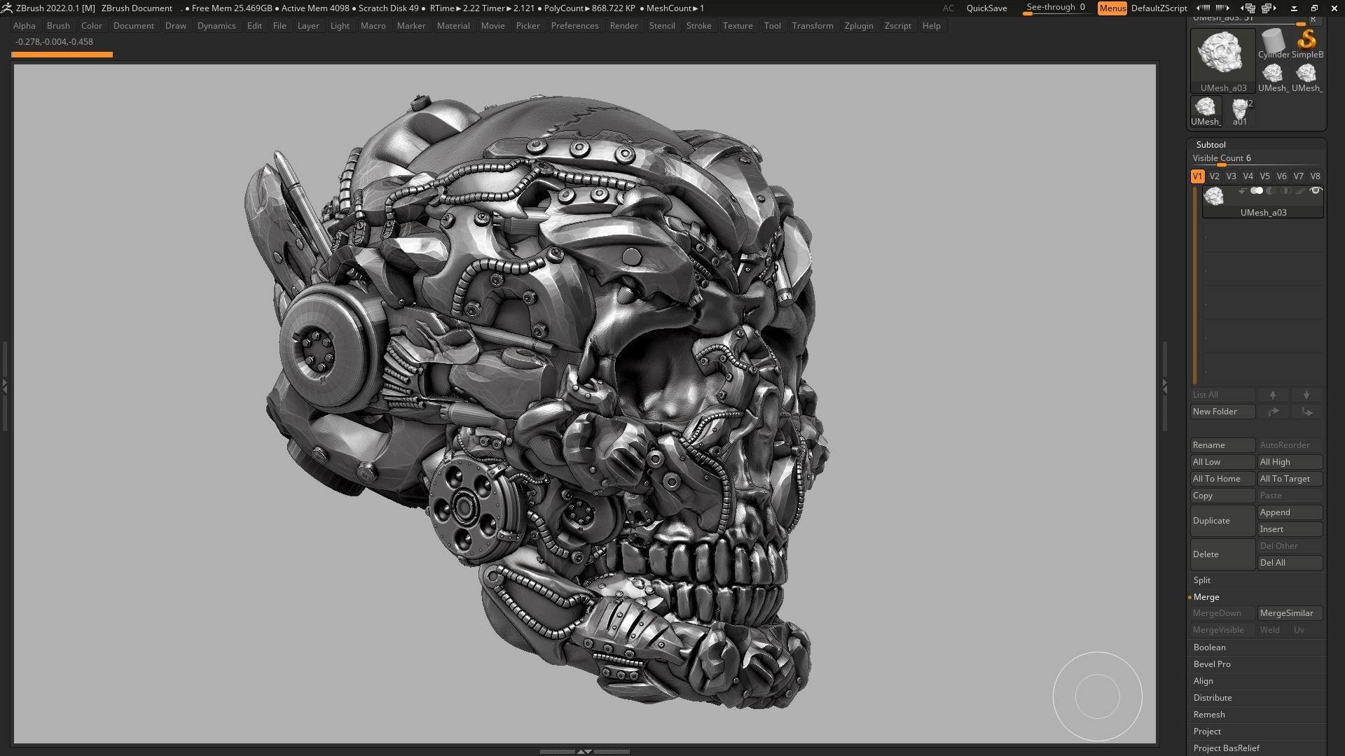 skull robot head a01 3d print model 3D model 3D printable | CGTrader