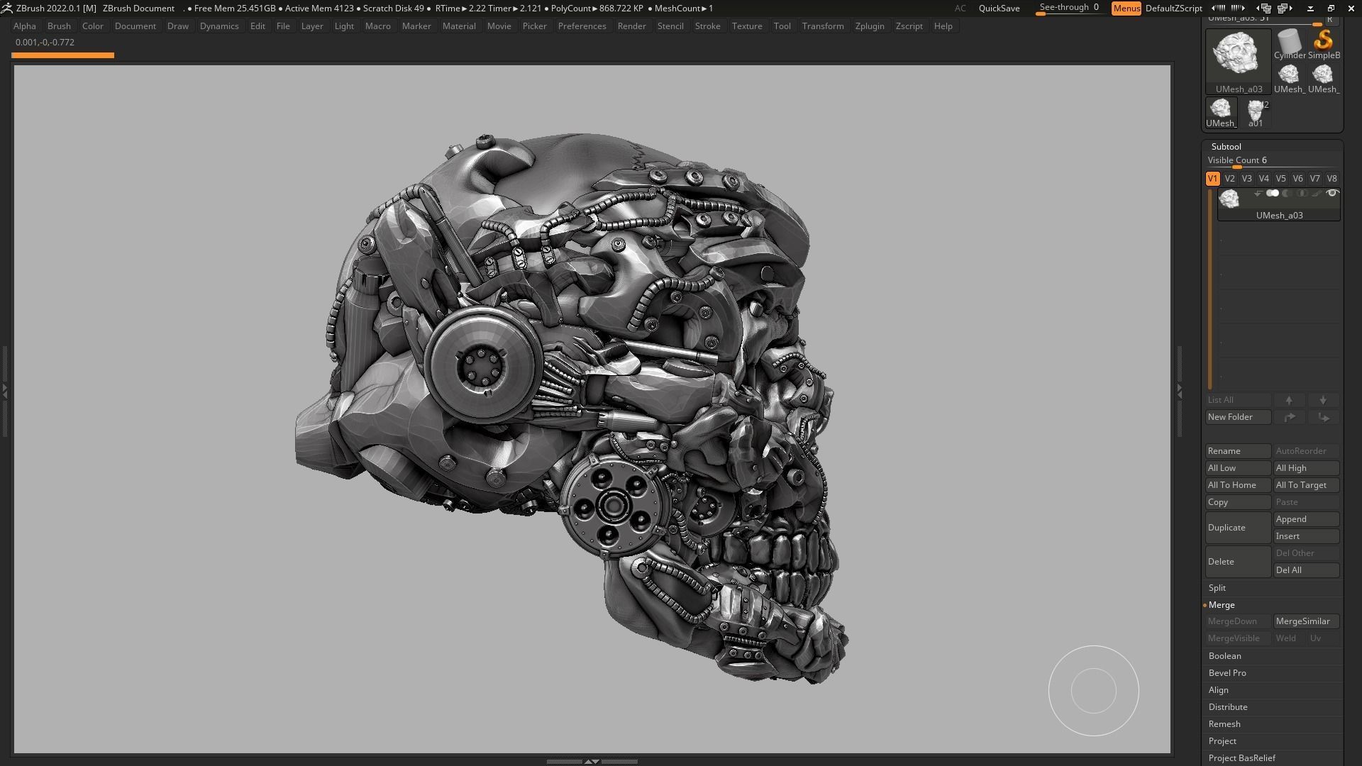 skull robot head a01 3d print model 3D model 3D printable | CGTrader