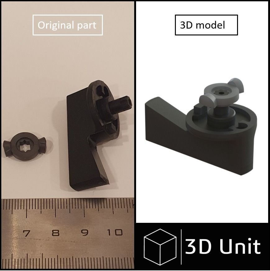 Cabinet Door Lock 3D model 3D printable | CGTrader