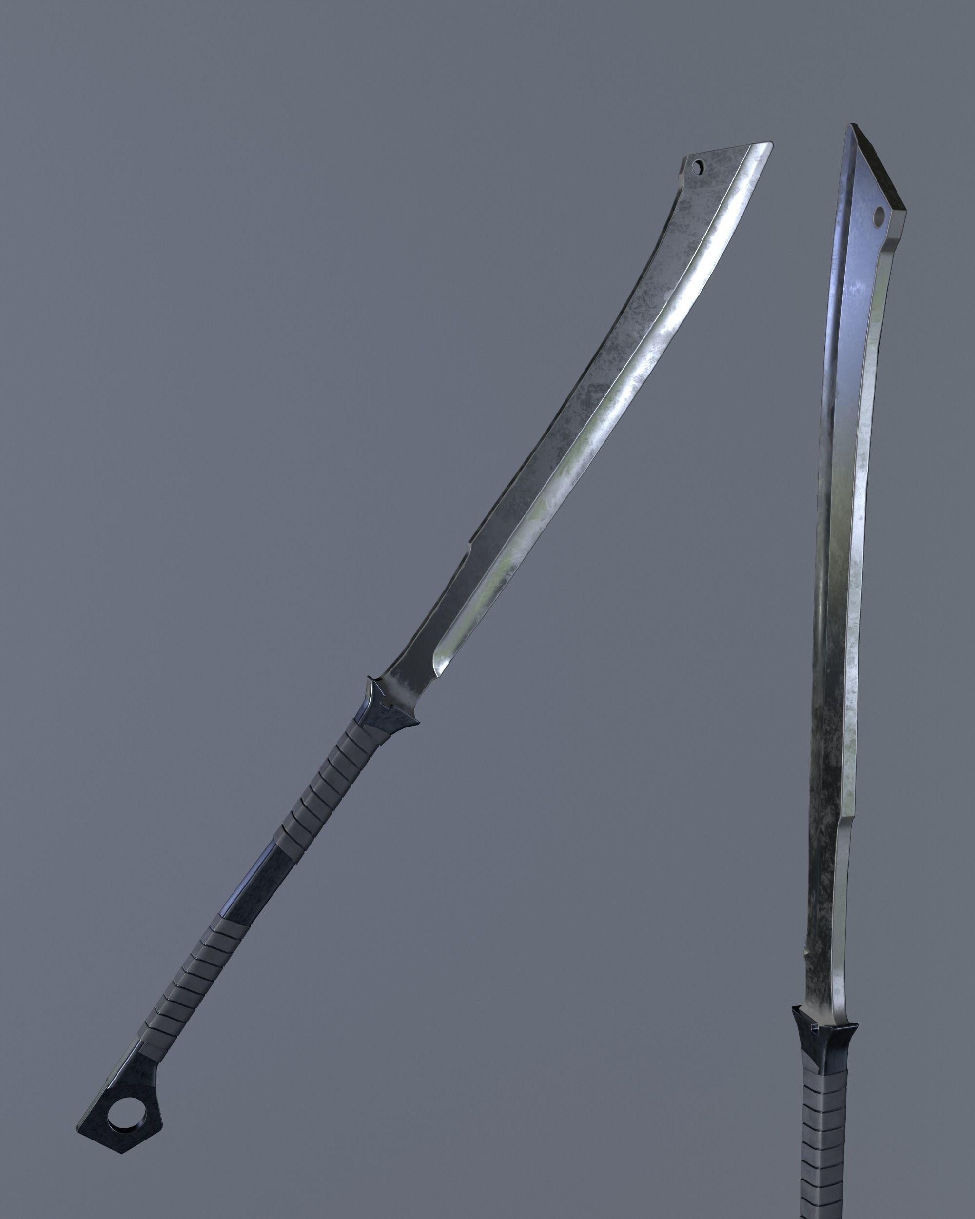 3D model Cleaver Sword Low-Poly Gameready PBR model VR / AR / low-poly ...