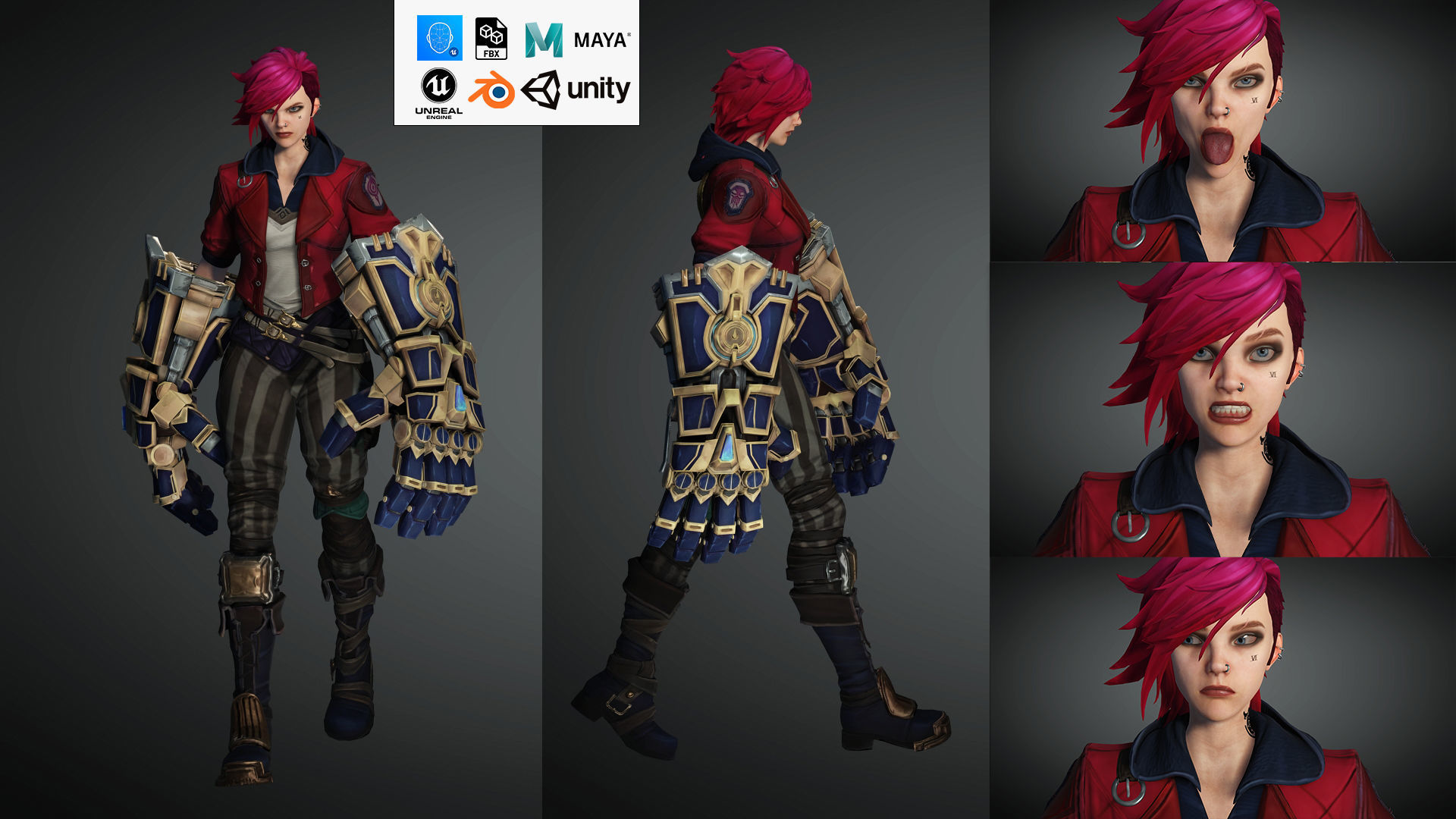 3D model Vi League of legends Arcane VR / AR / low-poly animated | CGTrader