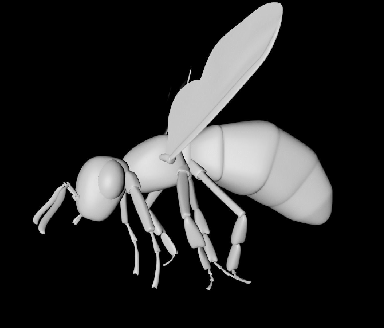 flying bee 3D model | CGTrader