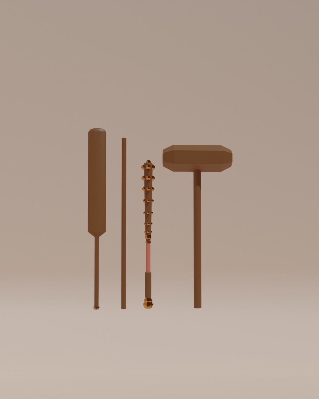 Japanese and Chinese Weapon Pack 3D model rigged | CGTrader
