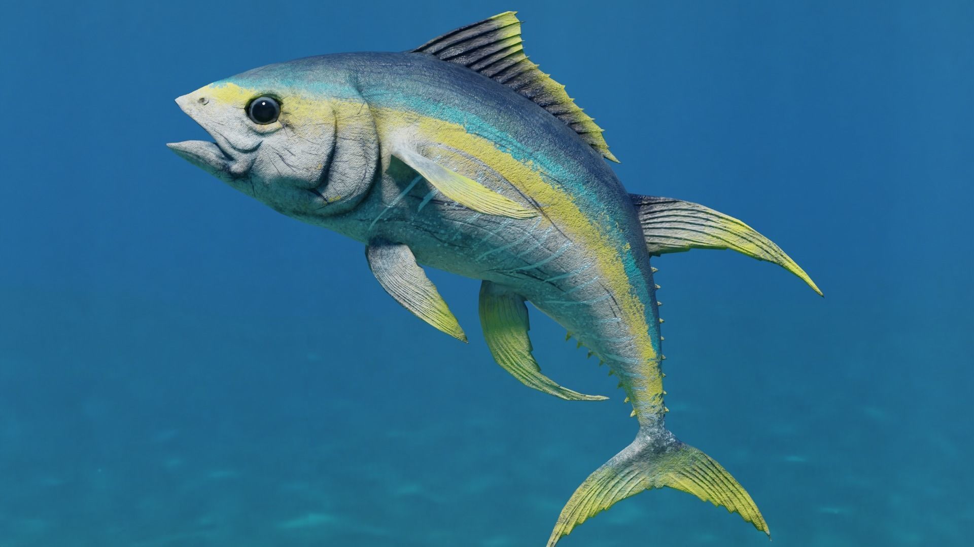 Tuna Fish Animated free VR / AR / low-poly 3D model animated rigged ...