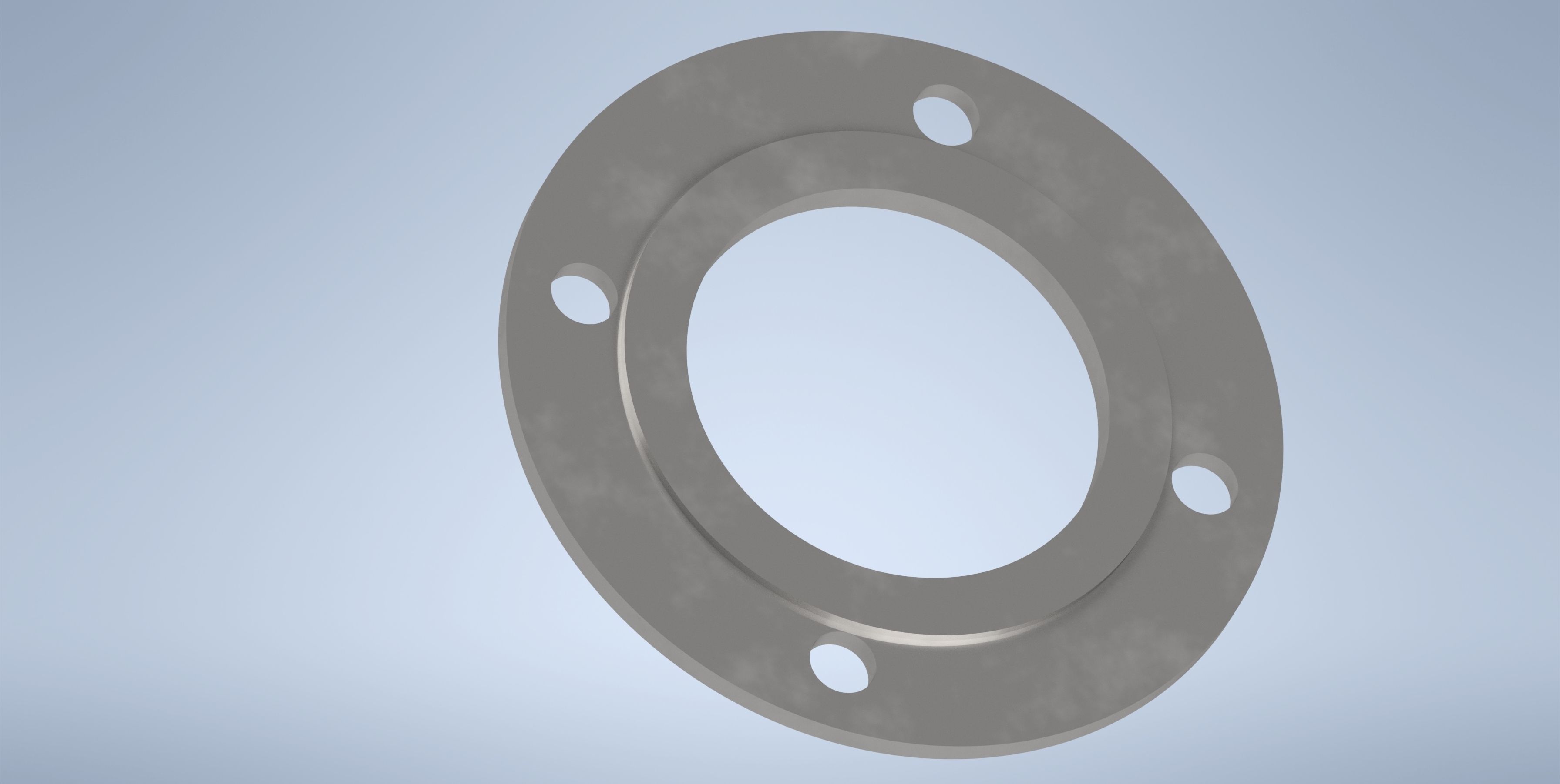 Flange with gasket and pipe - DN 100 3D model | CGTrader