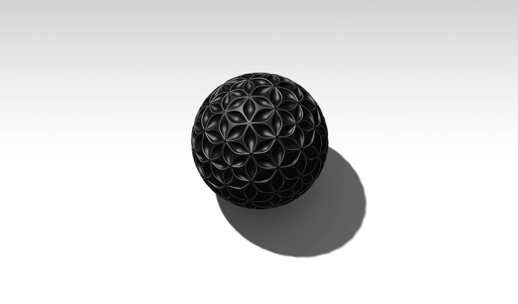 Sphere with leaf pattern free VR / AR / low-poly 3D model | CGTrader