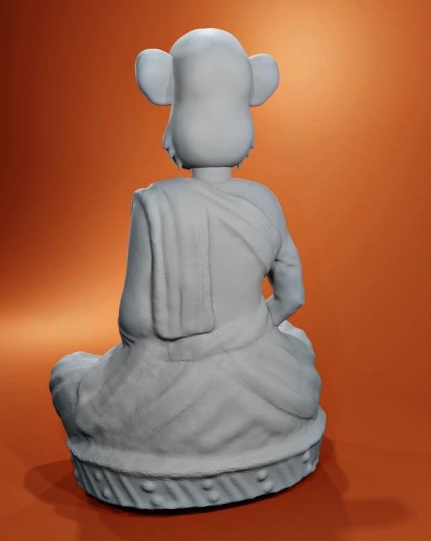 Ape Monk NFT Meditation Monkey 3D model 3D printable | CGTrader
