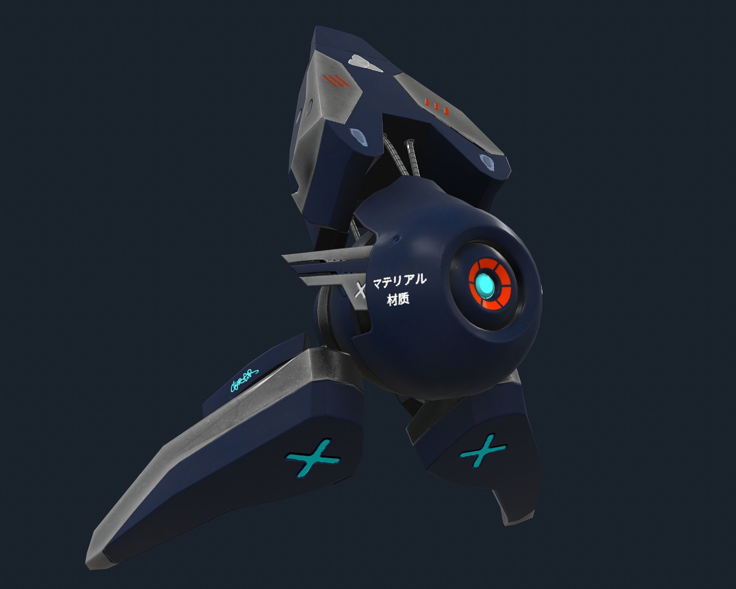 3D model Sci-Fi Battle Drone VR / AR / low-poly | CGTrader