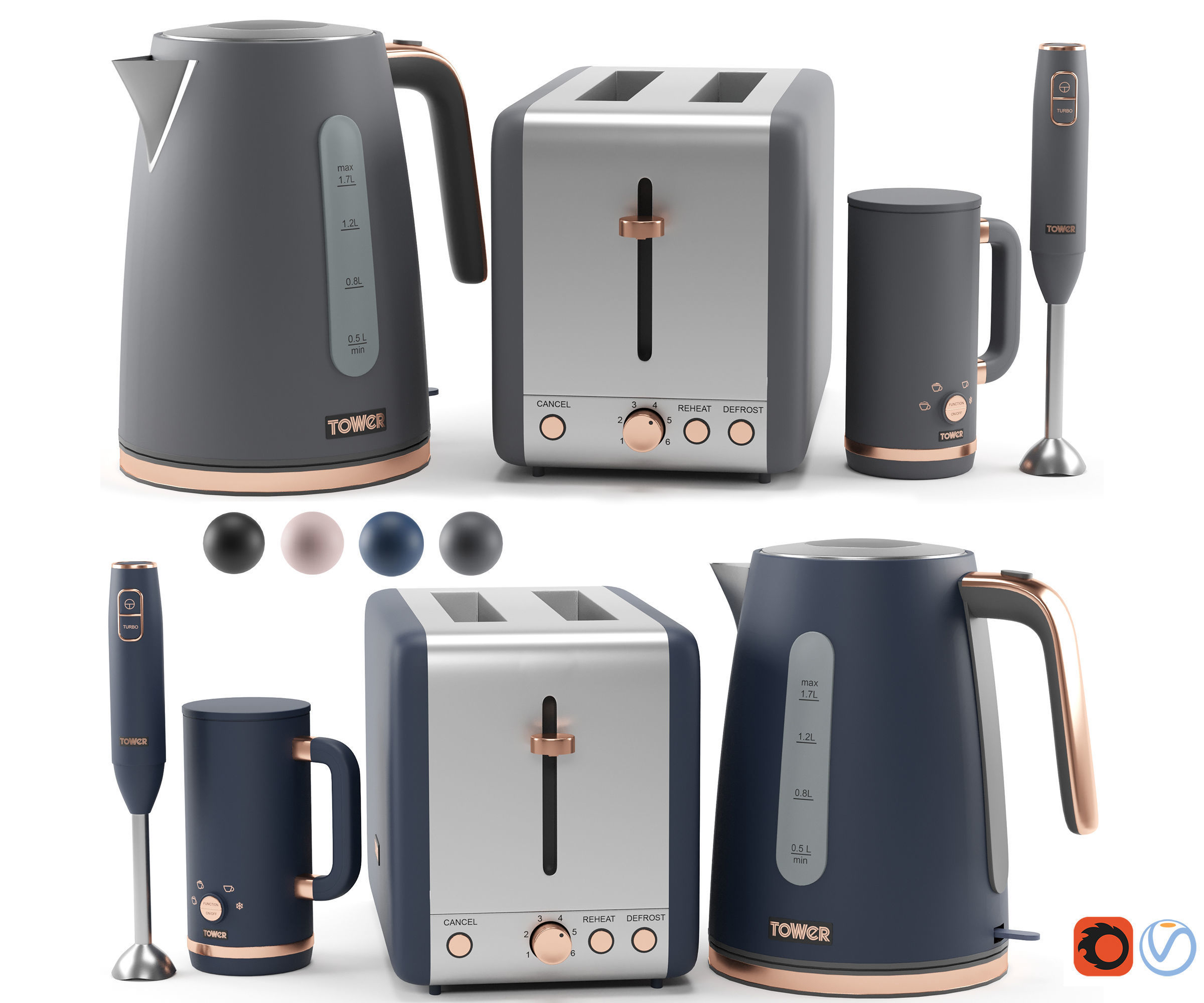 TOWER kitchen appliances 02 3D model | CGTrader