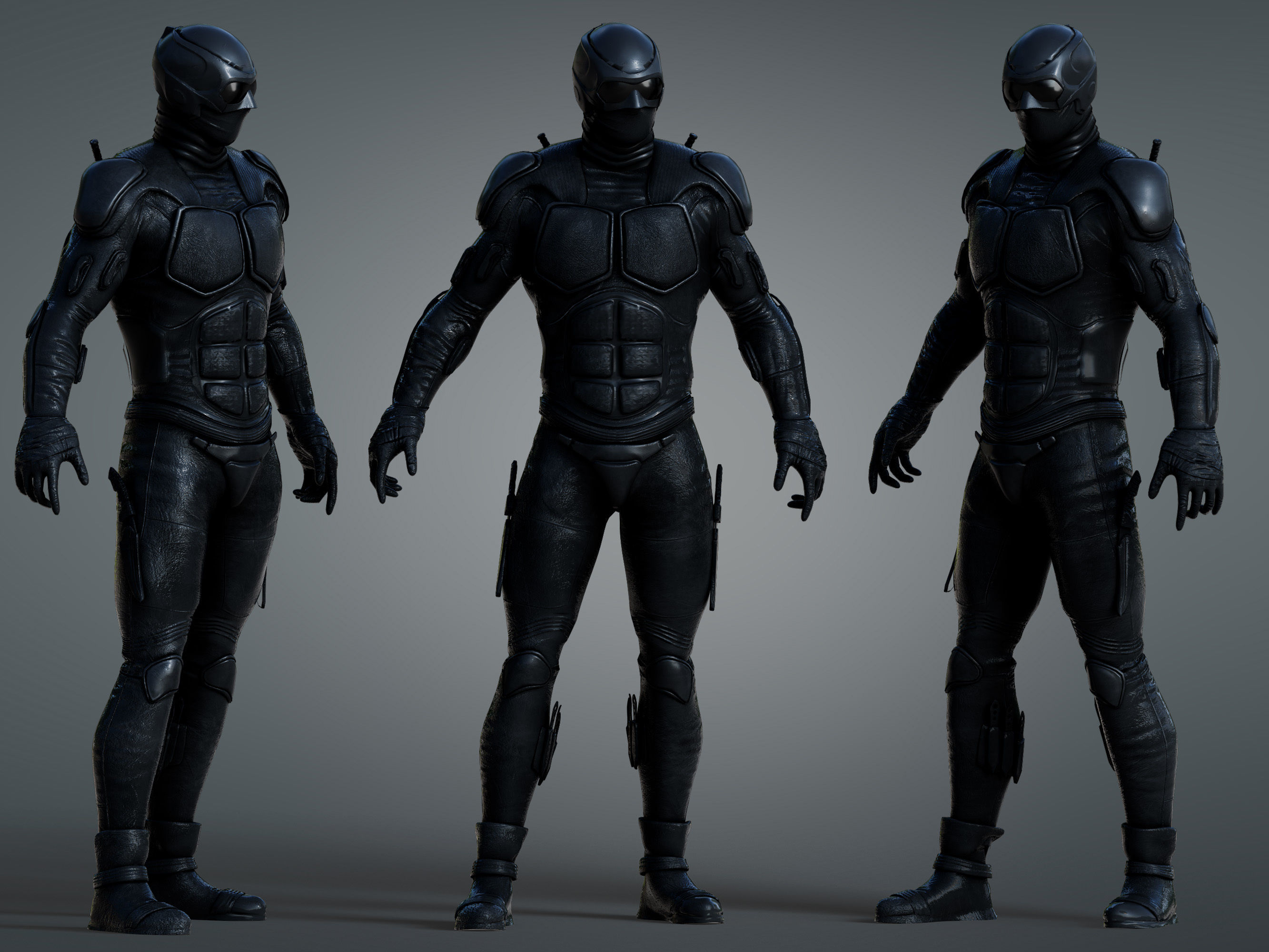 3D model Black Noir VR / AR / low-poly | CGTrader