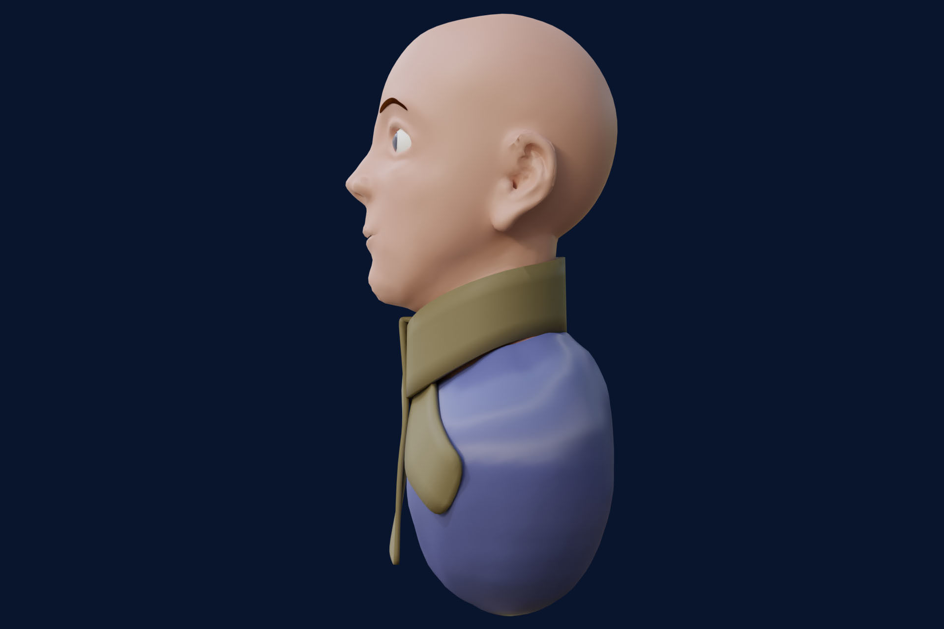 Male Human Face Sculpt 3D model | CGTrader
