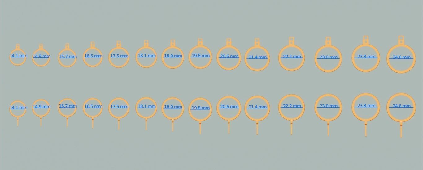 key and lock rings 3D model 3D printable | CGTrader