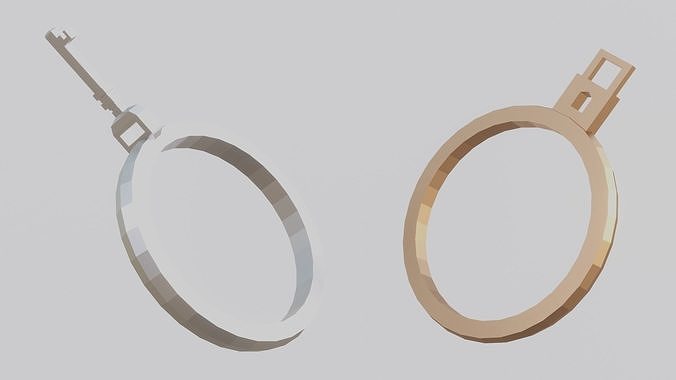 key and lock rings 3D model 3D printable | CGTrader