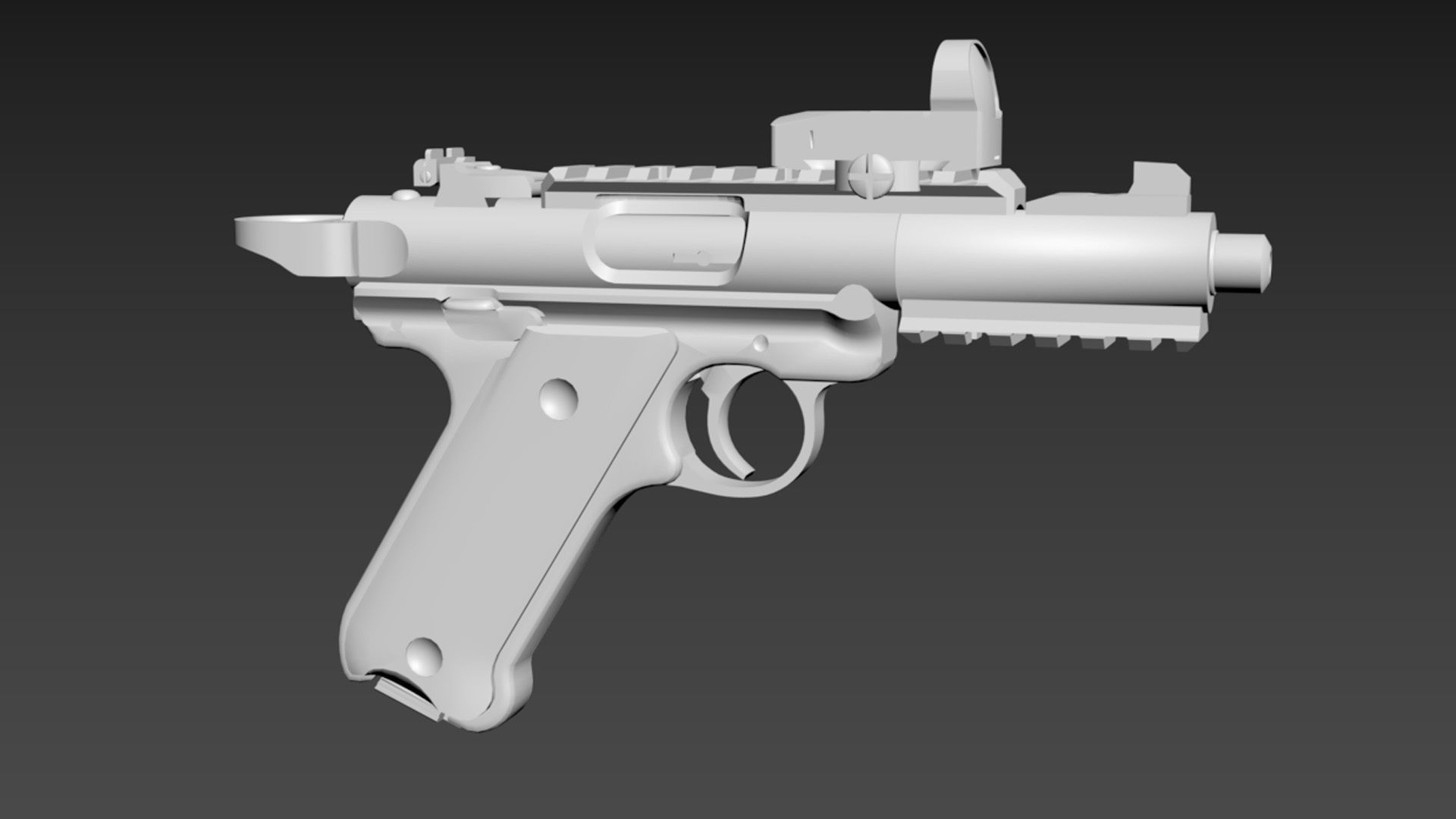 3D model RUGER TACTICAL PISTOL VR / AR / low-poly | CGTrader