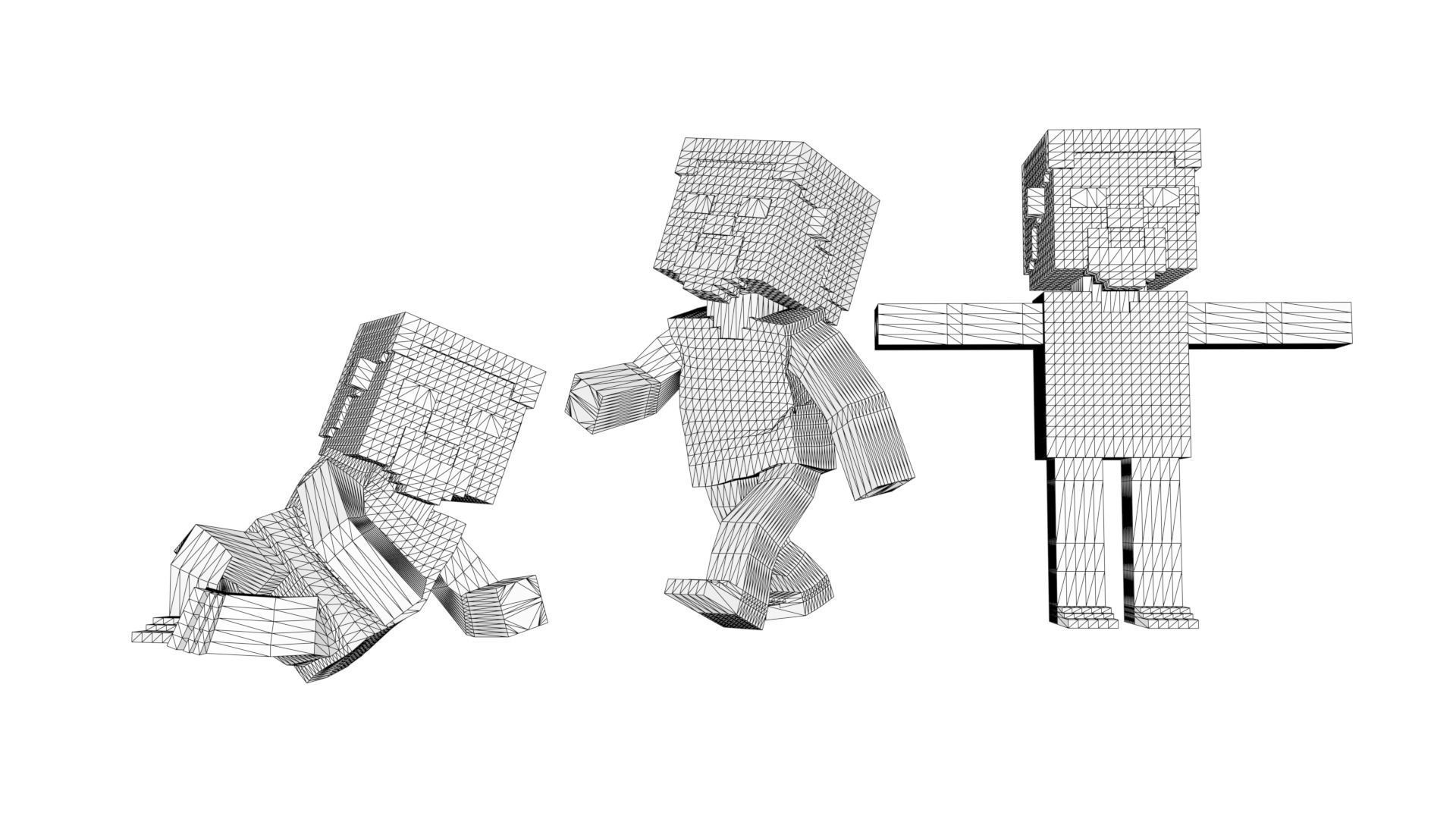 3D model Minecraft 3D Character Series VR / AR / low-poly | CGTrader